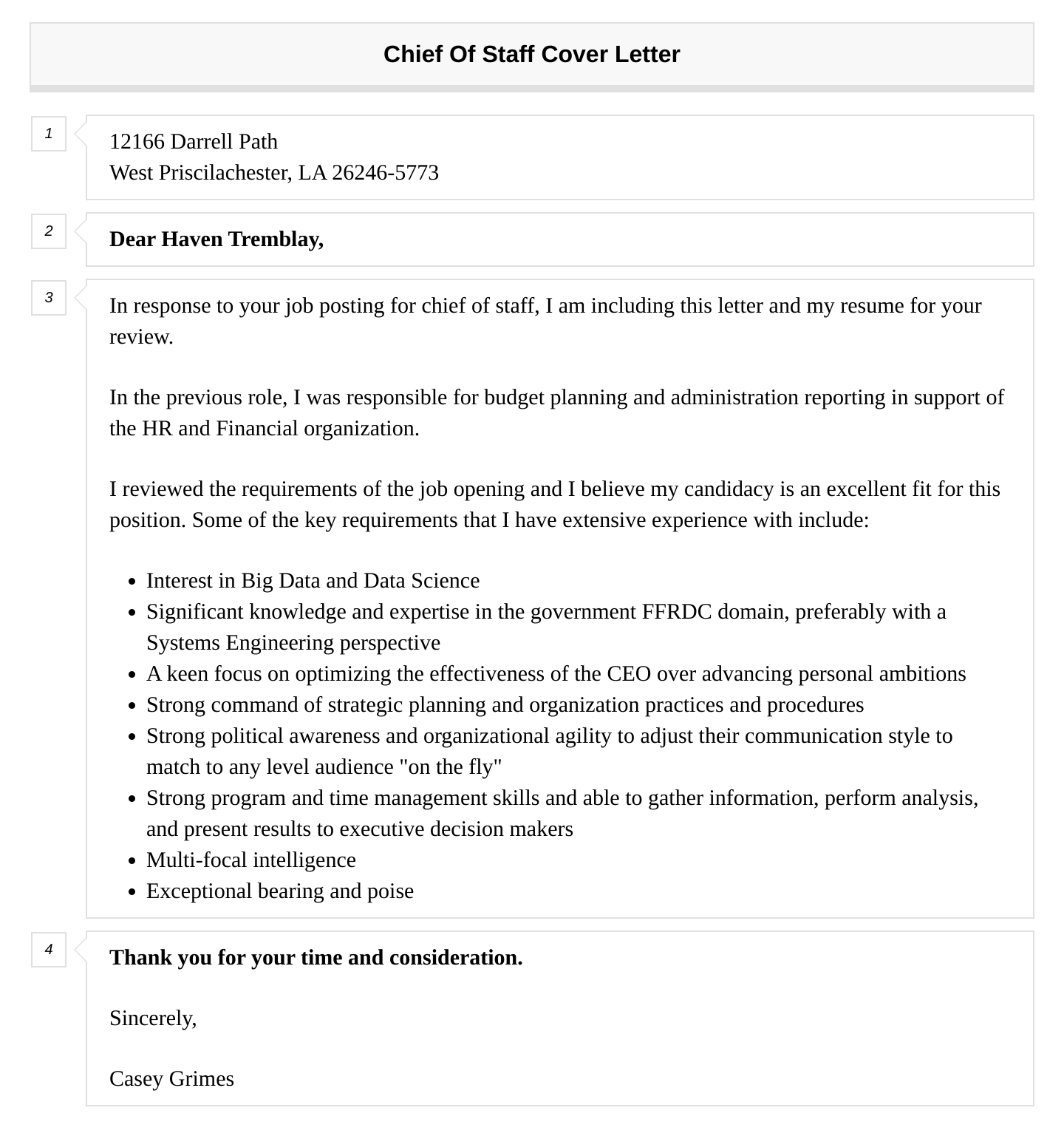 Chief Of Staff Cover Letter Velvet Jobs