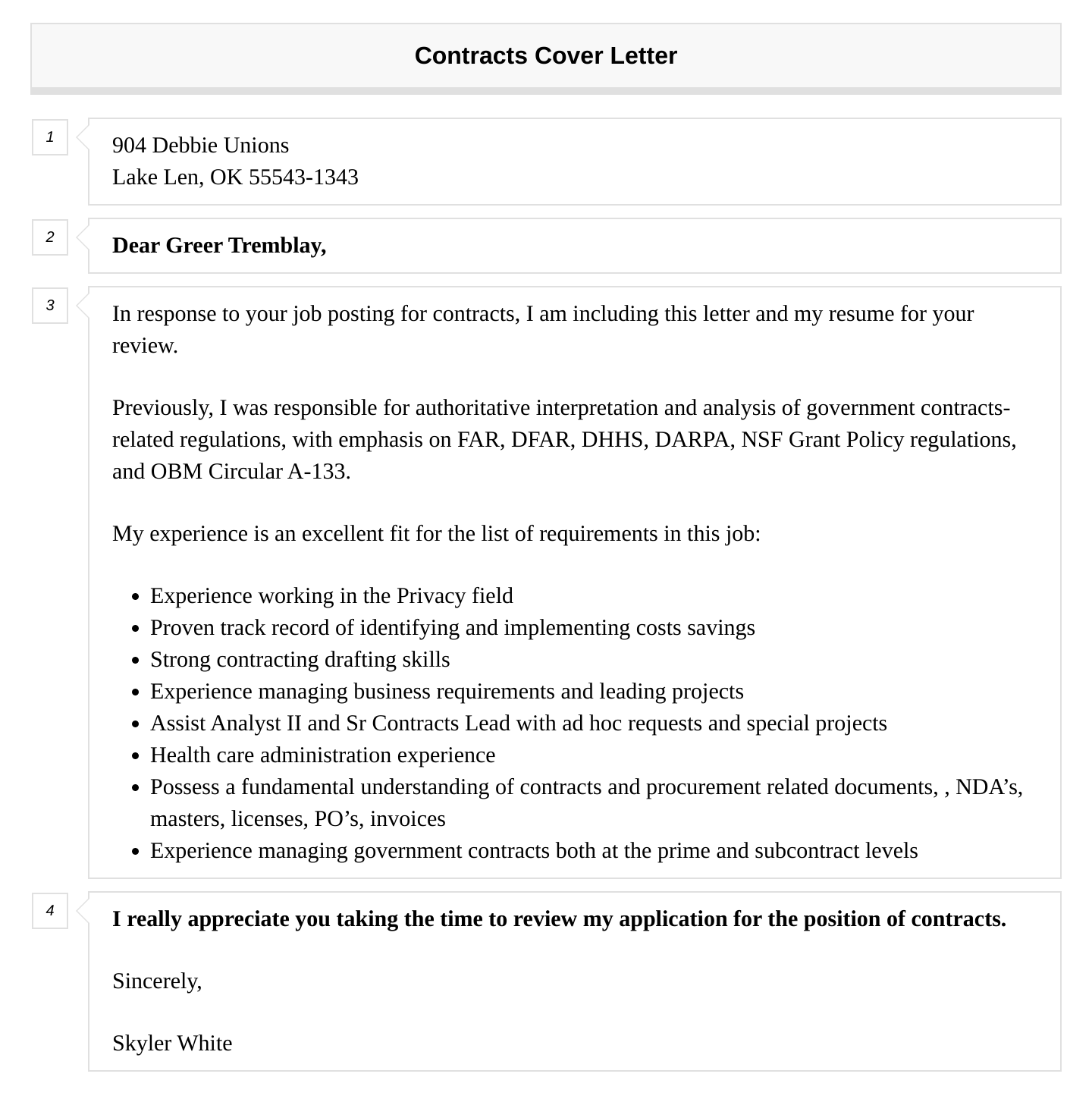 Contracts Cover Letter Velvet Jobs