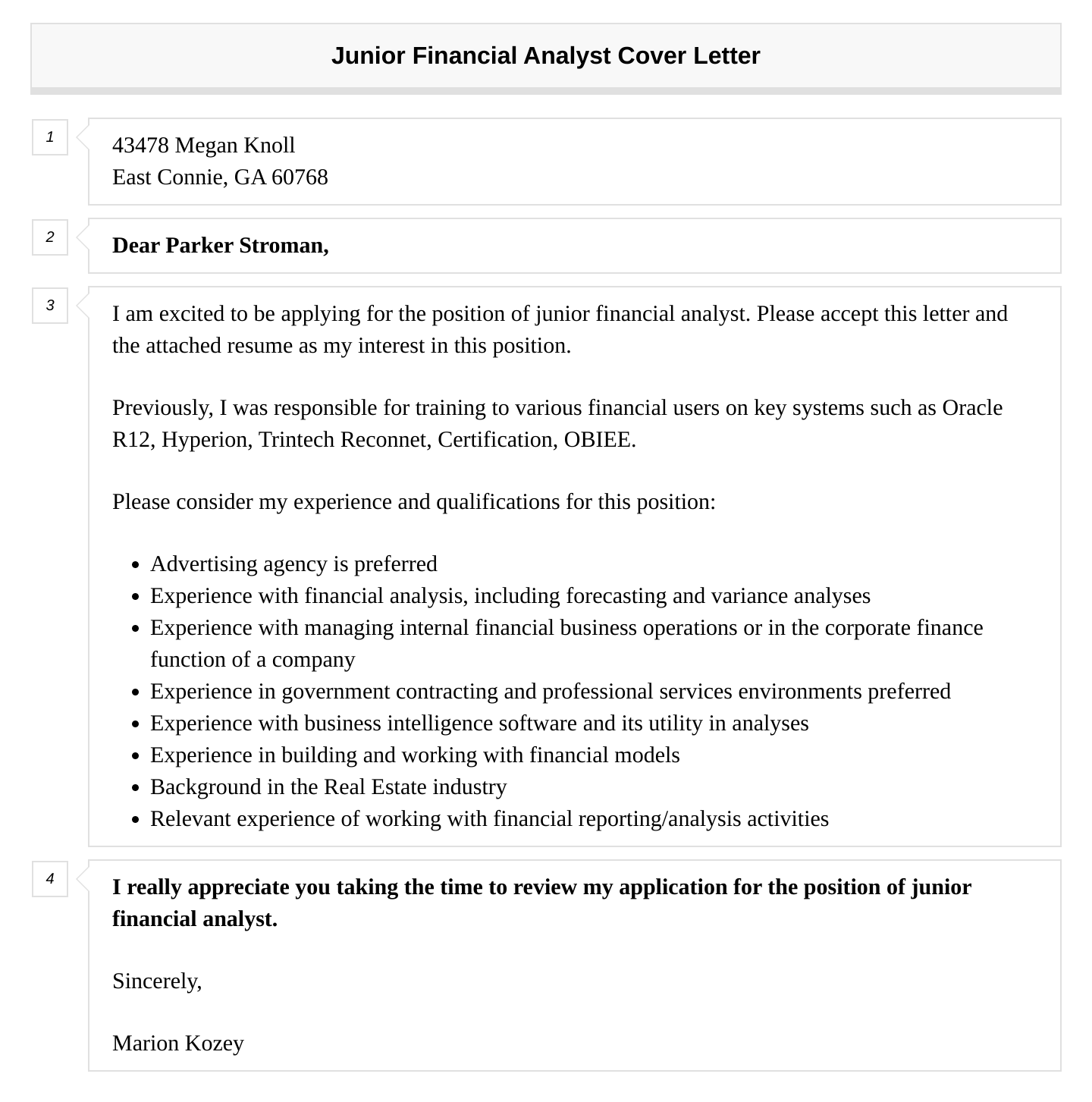 Junior Financial Analyst Cover Letter Velvet Jobs