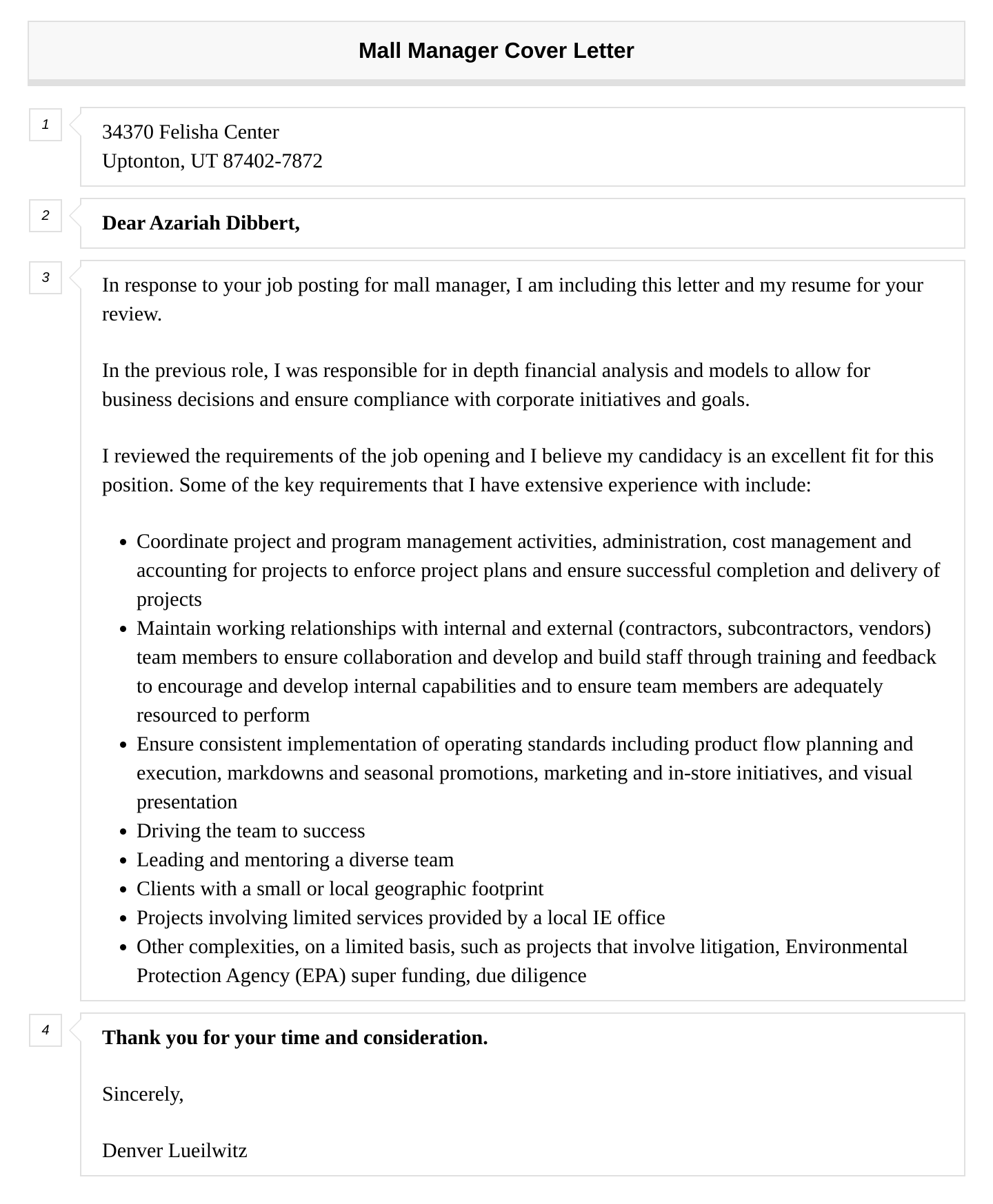 How To Write Application Letter For Shopping Mall
