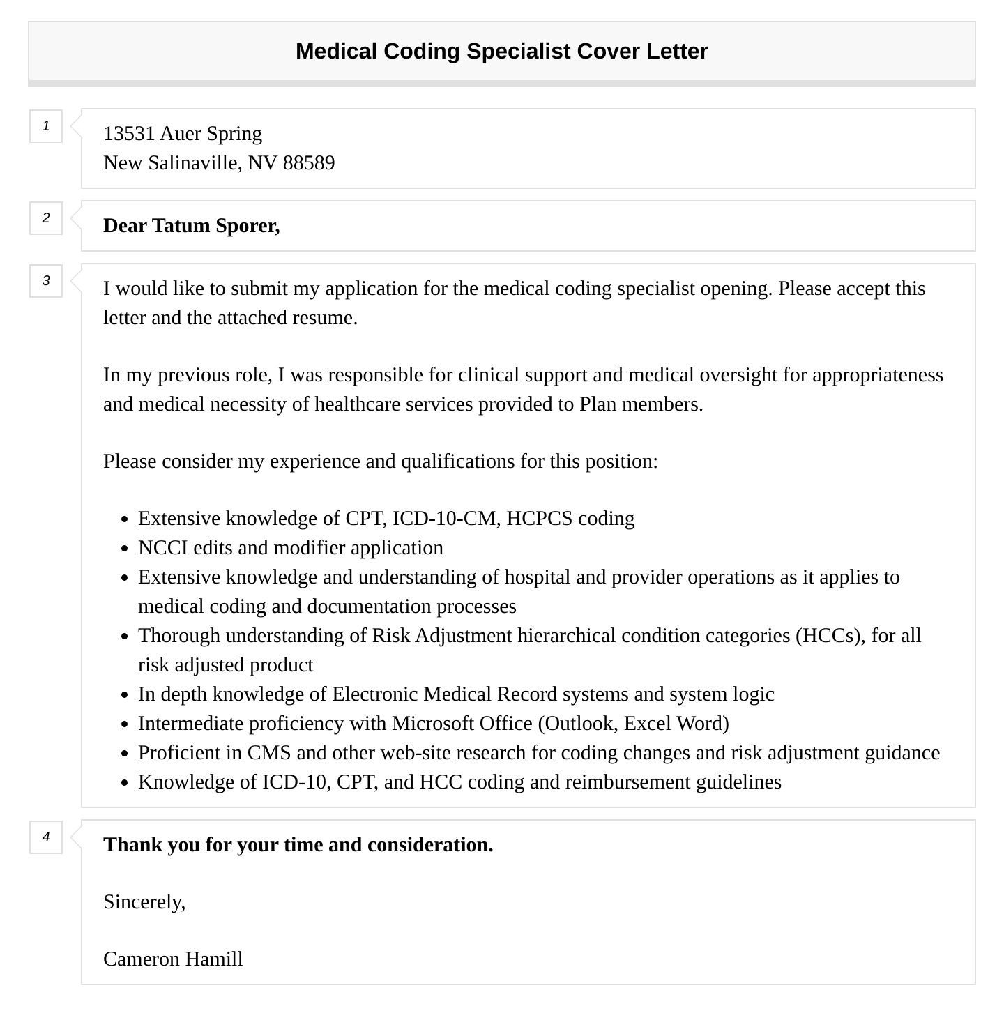 Medical Coding Specialist Cover Letter Velvet Jobs