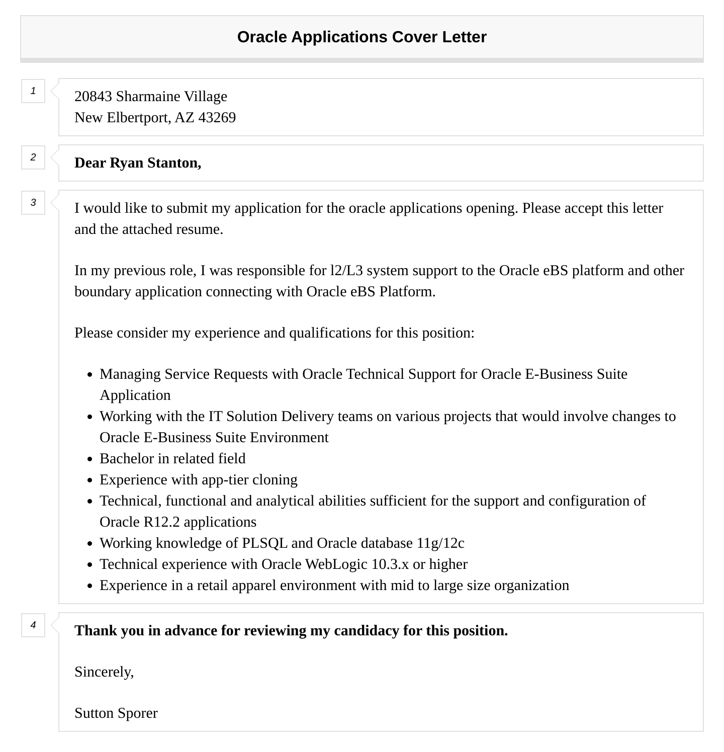 Oracle Applications Cover Letter Velvet Jobs