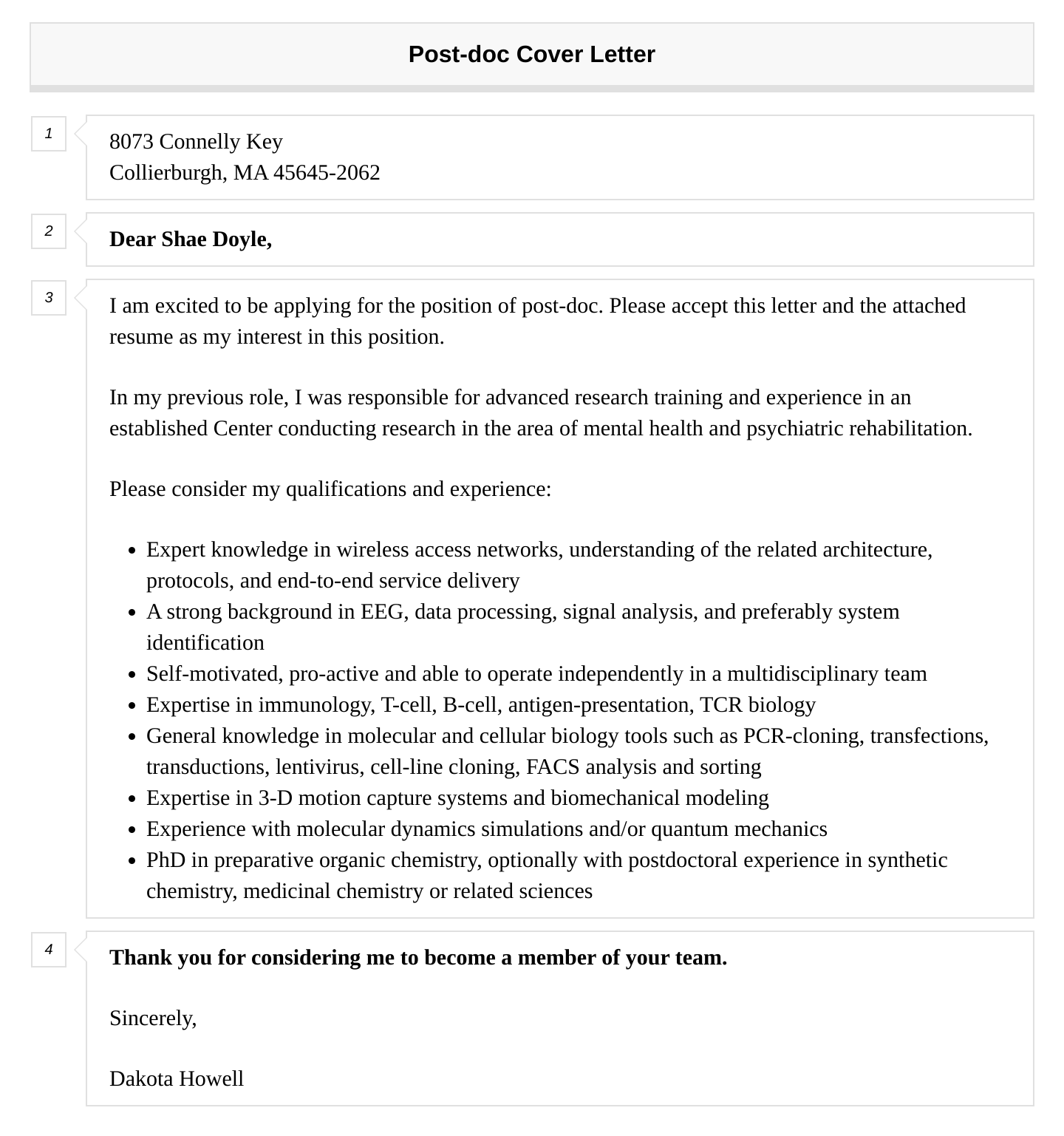 Post doc Cover Letter Velvet Jobs