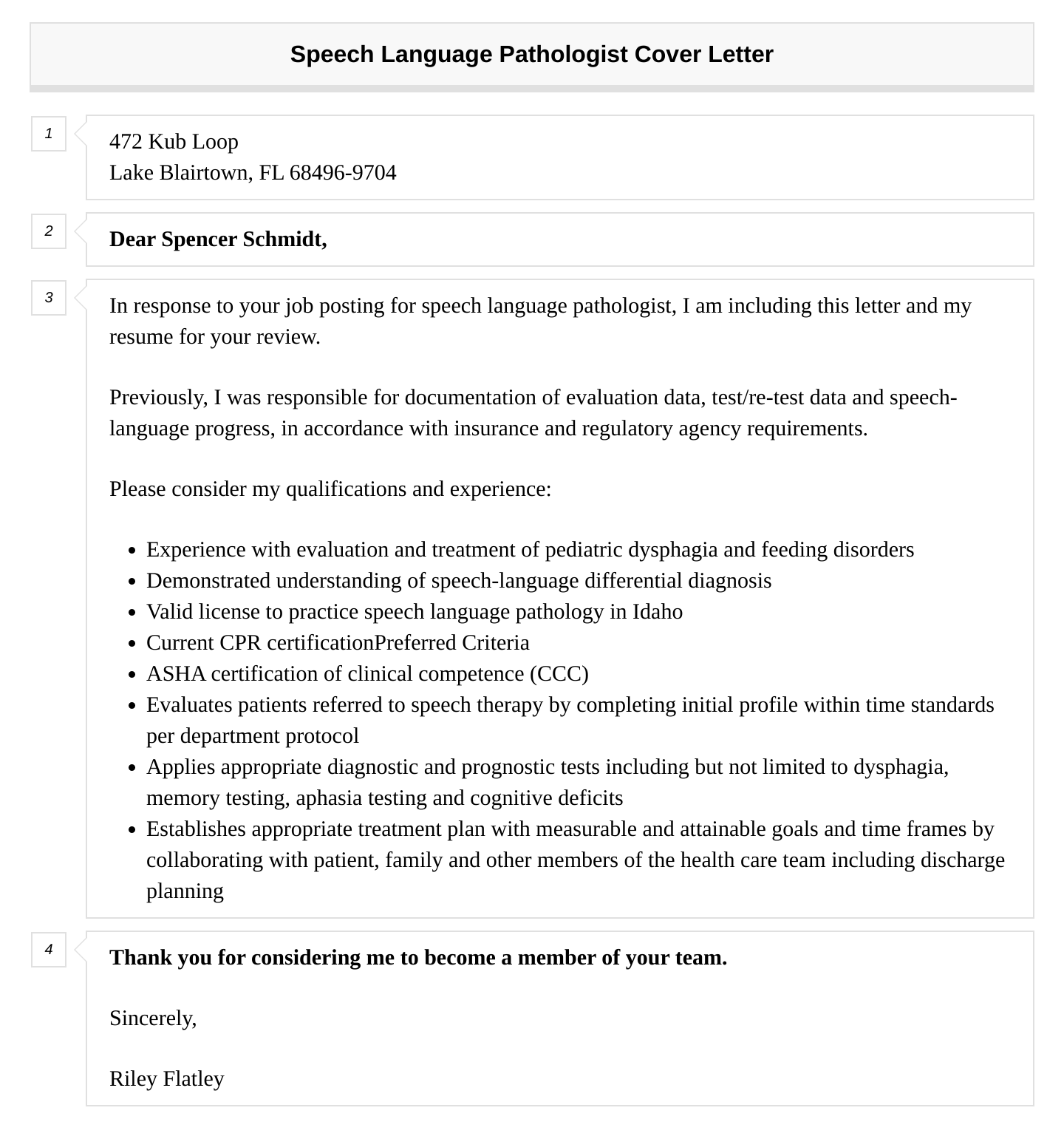 Speech Language Pathologist Cover Letter Velvet Jobs