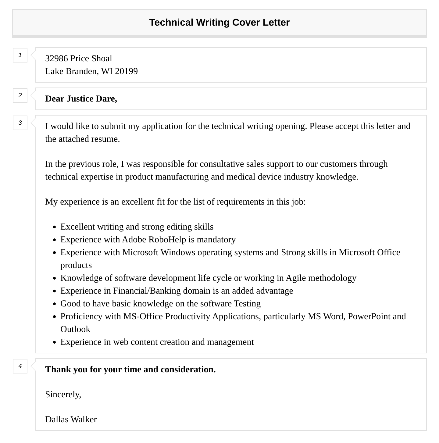 Technical Writing Cover Letter Velvet Jobs