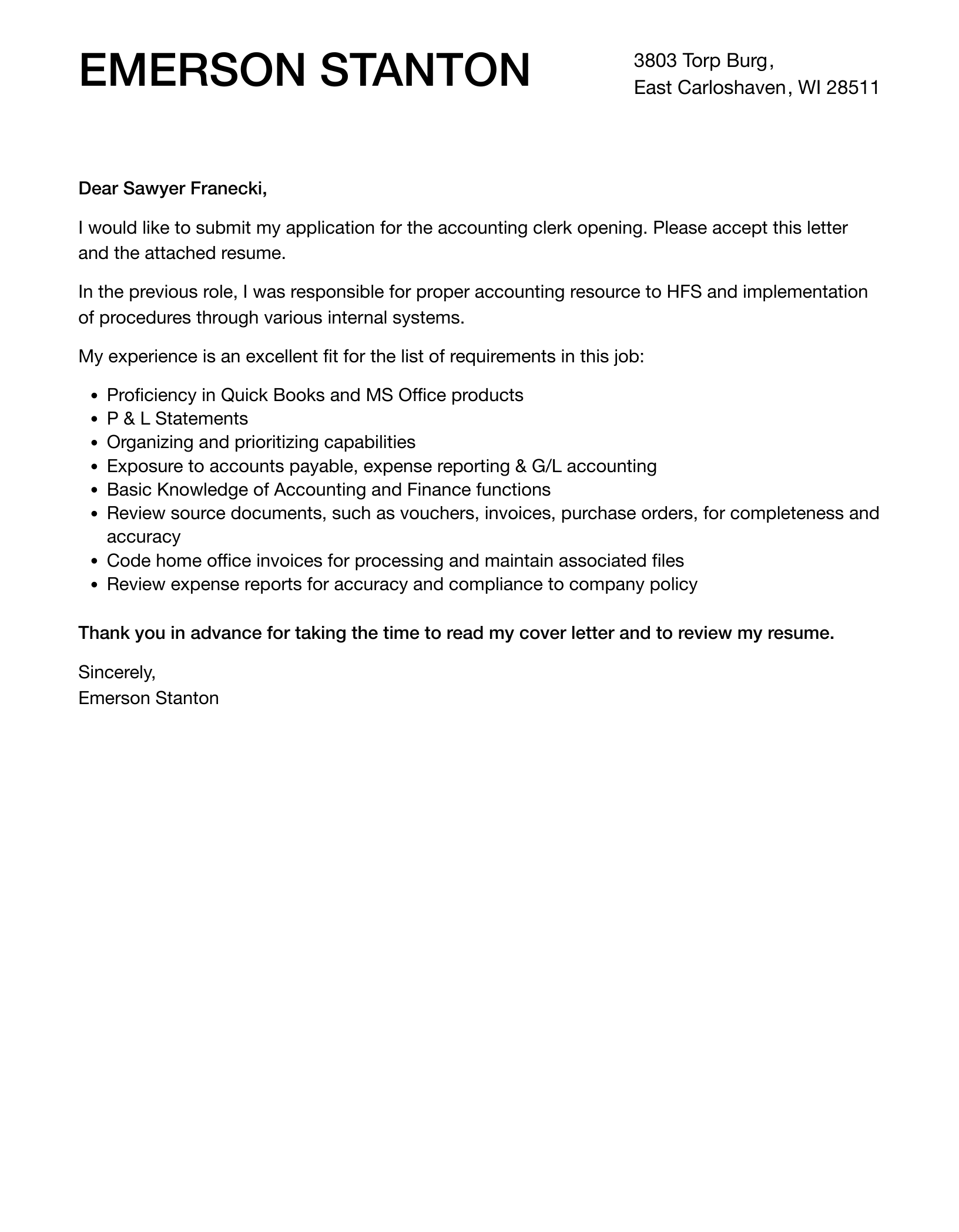Accounting Clerk Cover Letter Velvet Jobs