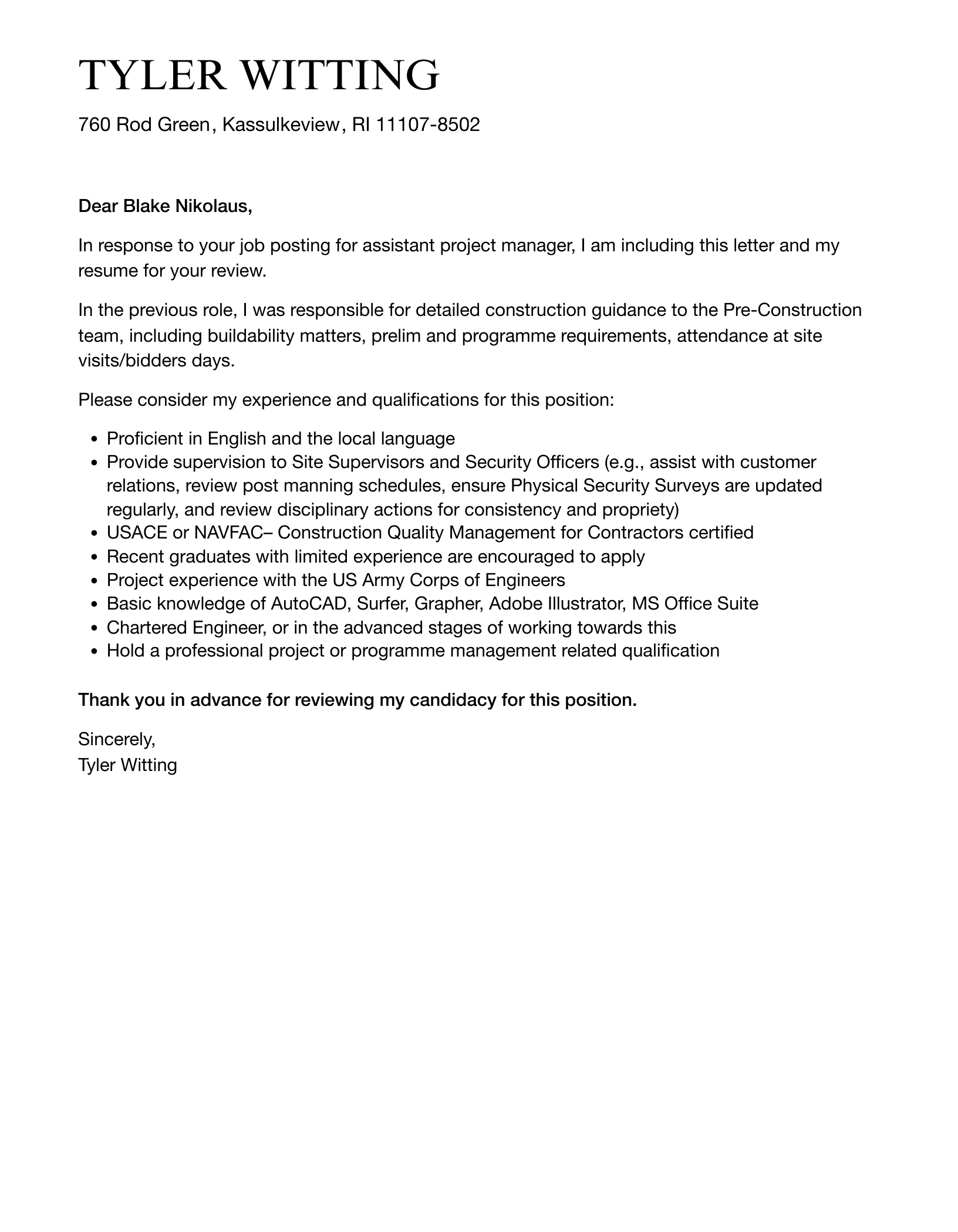 Assistant Project Manager Cover Letter Velvet Jobs