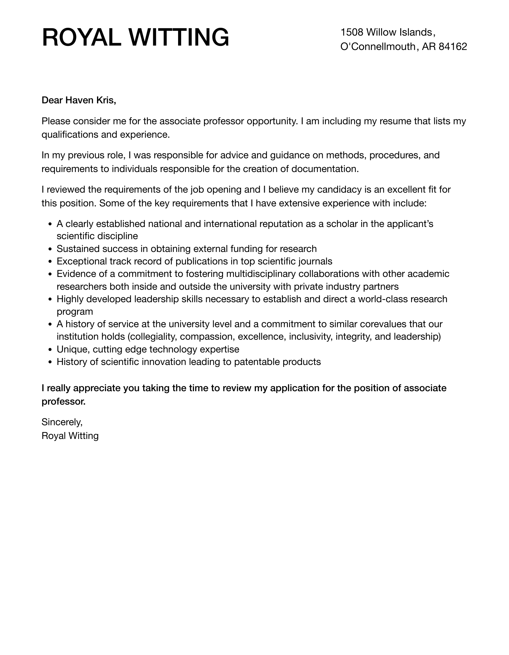 Associate Professor Cover Letter Velvet Jobs