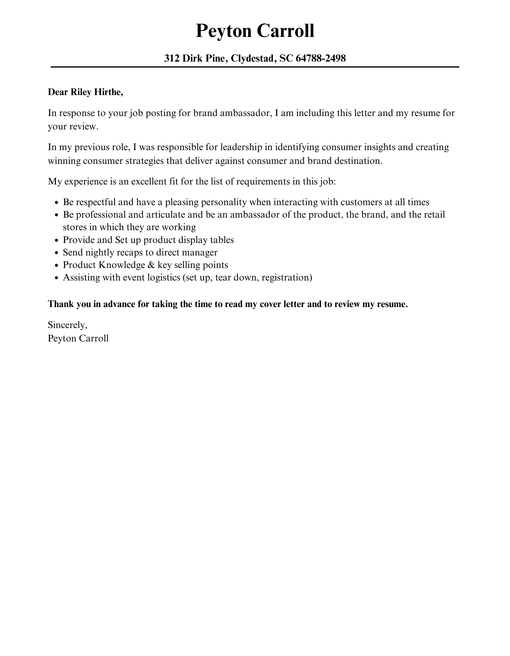 Brand Ambassador Cover Letter Velvet Jobs Brand Ambassador Cover Letter Velvet Jobs