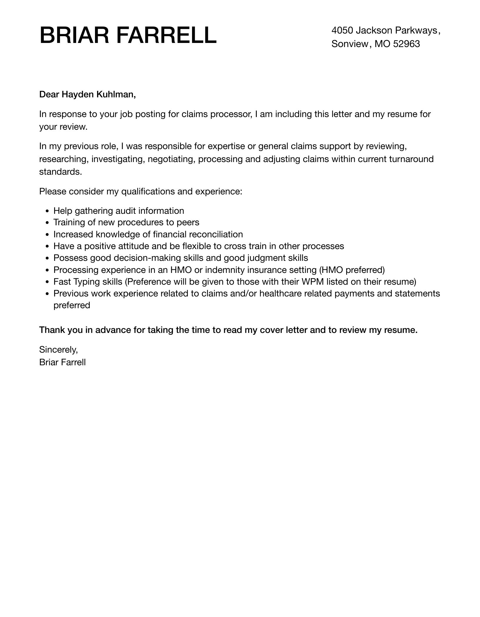  Claim Settlement Letter Format Settlement Offer Letter 2022 11 26