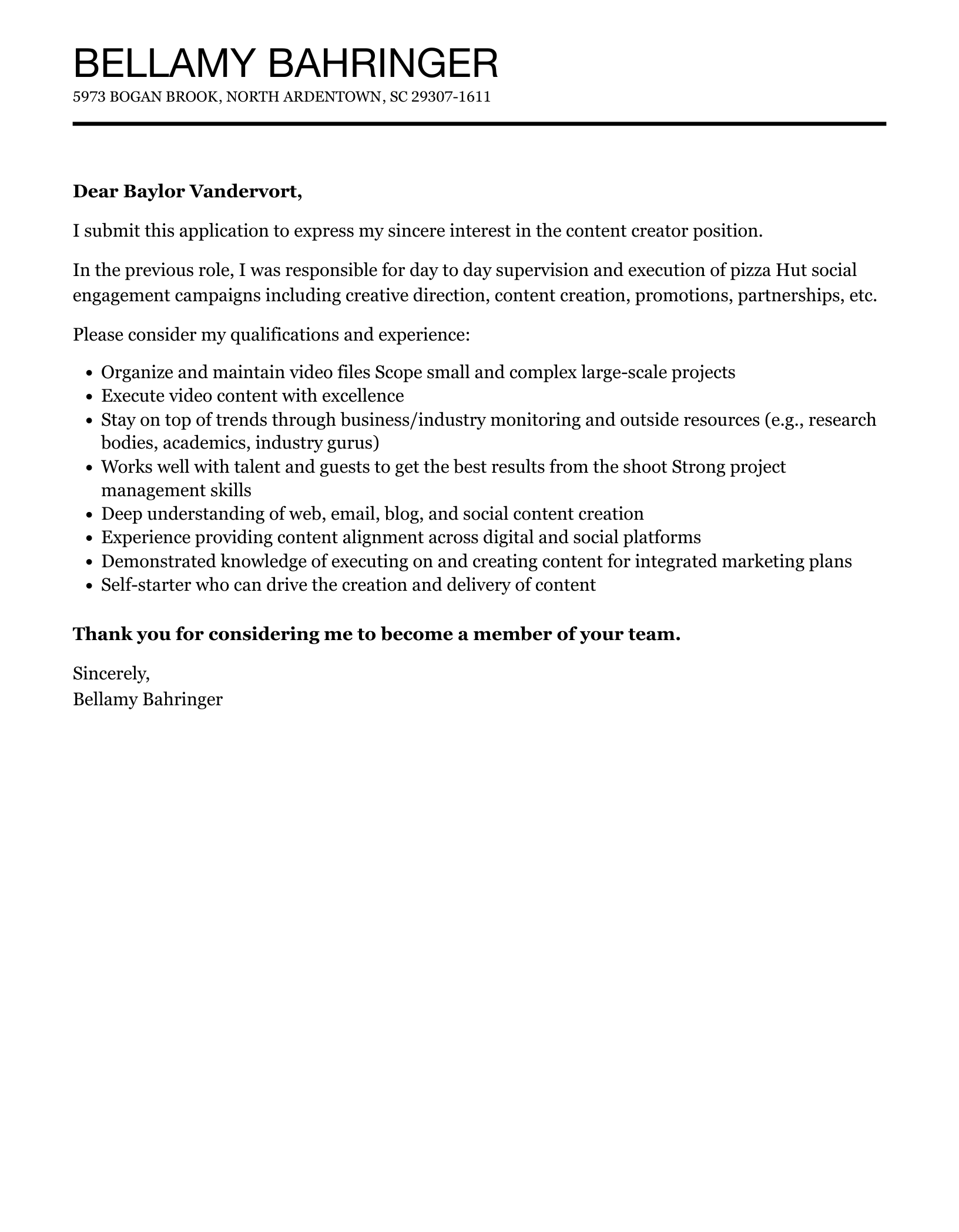 Content Creator Cover Letter Velvet Jobs Content Creator Cover Letter Velvet Jobs
