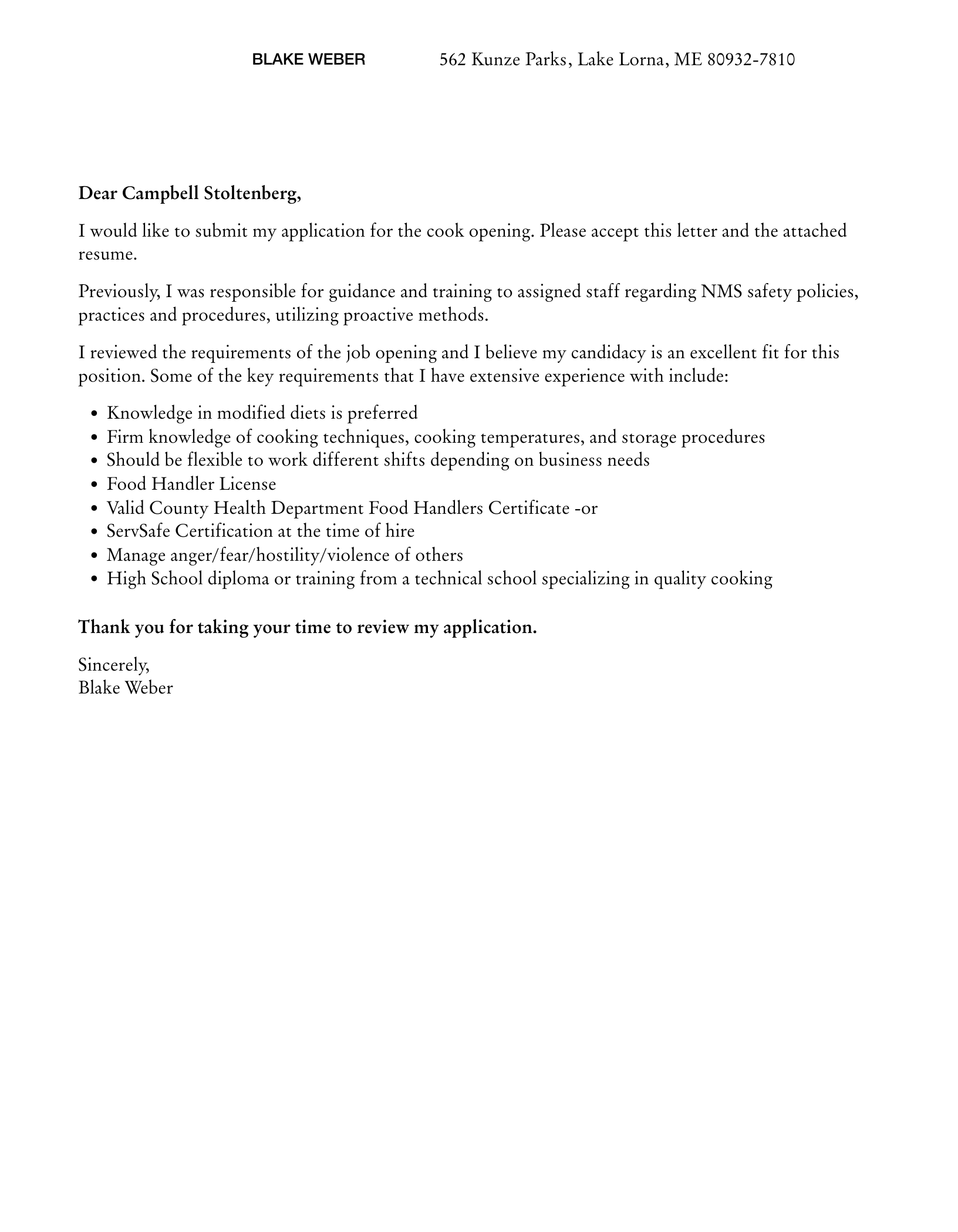 Cook Cover Letter Velvet Jobs Cook Cover Letter Velvet Jobs