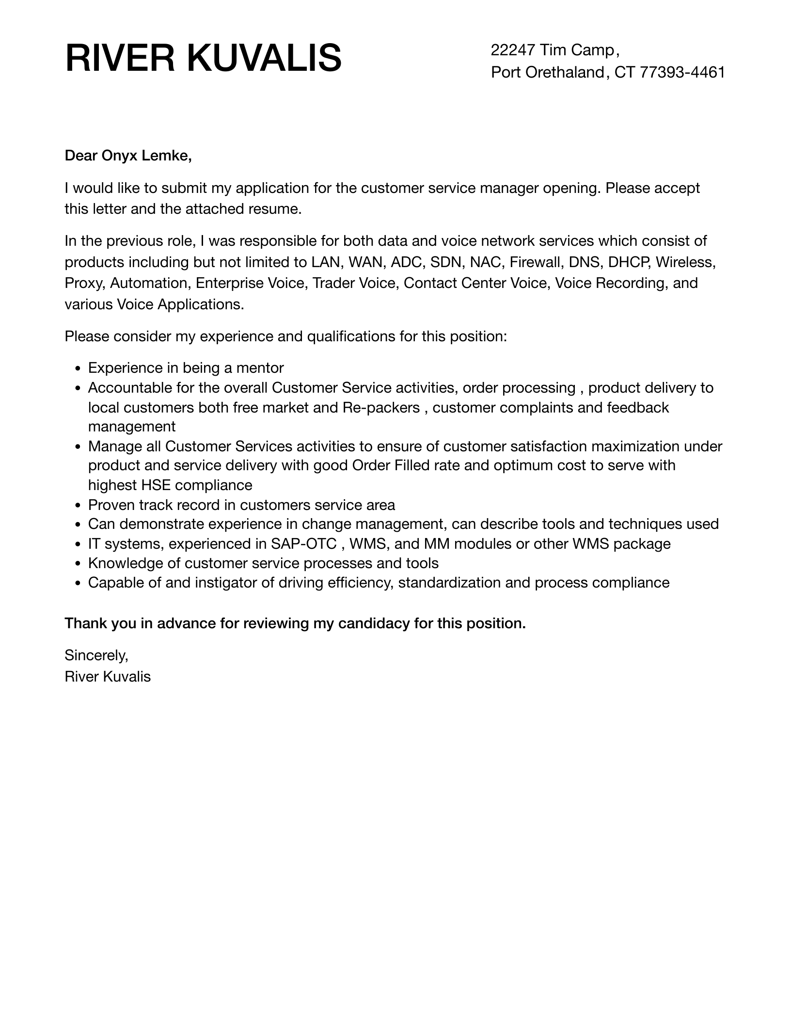 Customer Service Manager Cover Letter Velvet Jobs Customer Service Manager Cover Letter Velvet Jobs