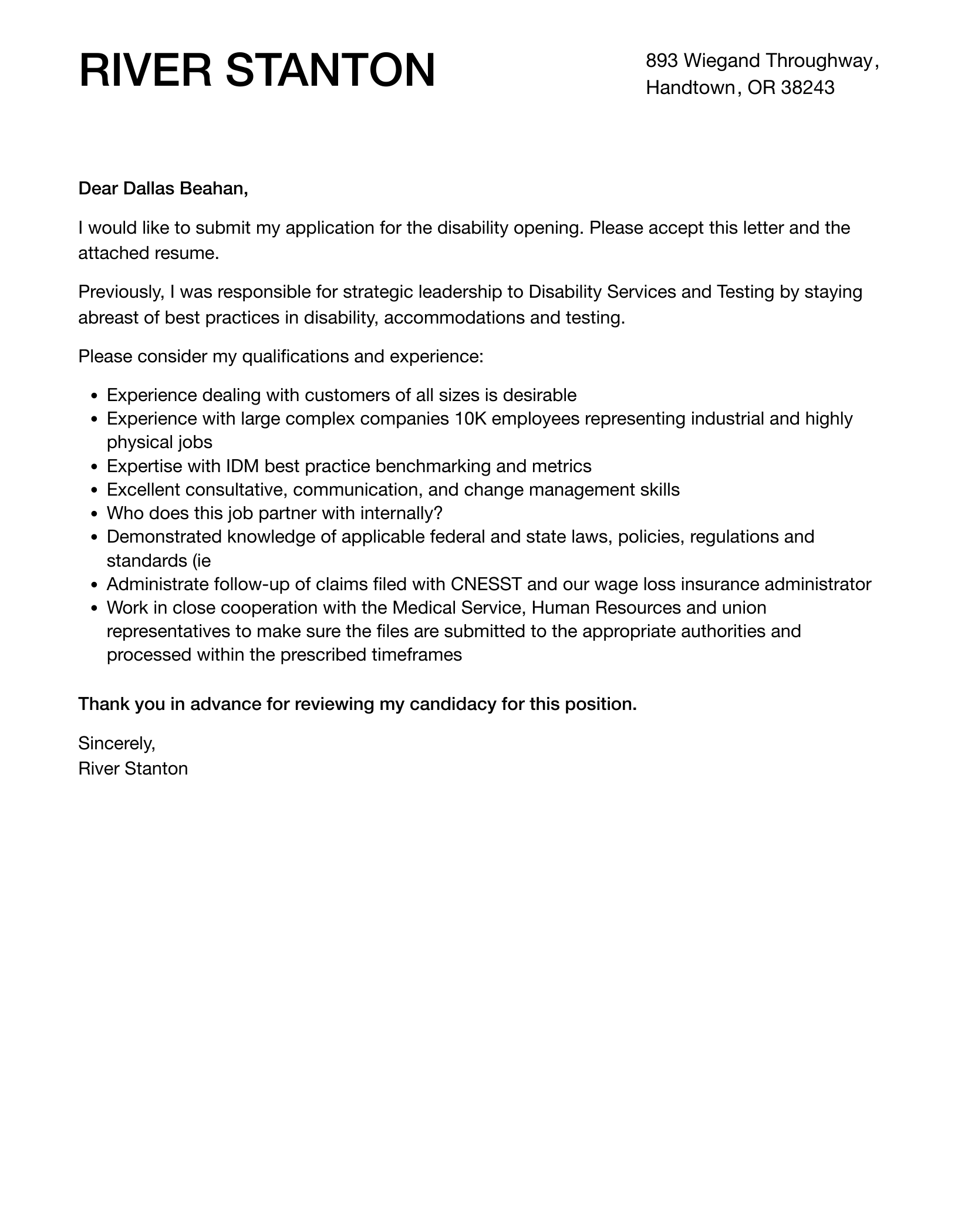 Disability Cover Letter Velvet Jobs