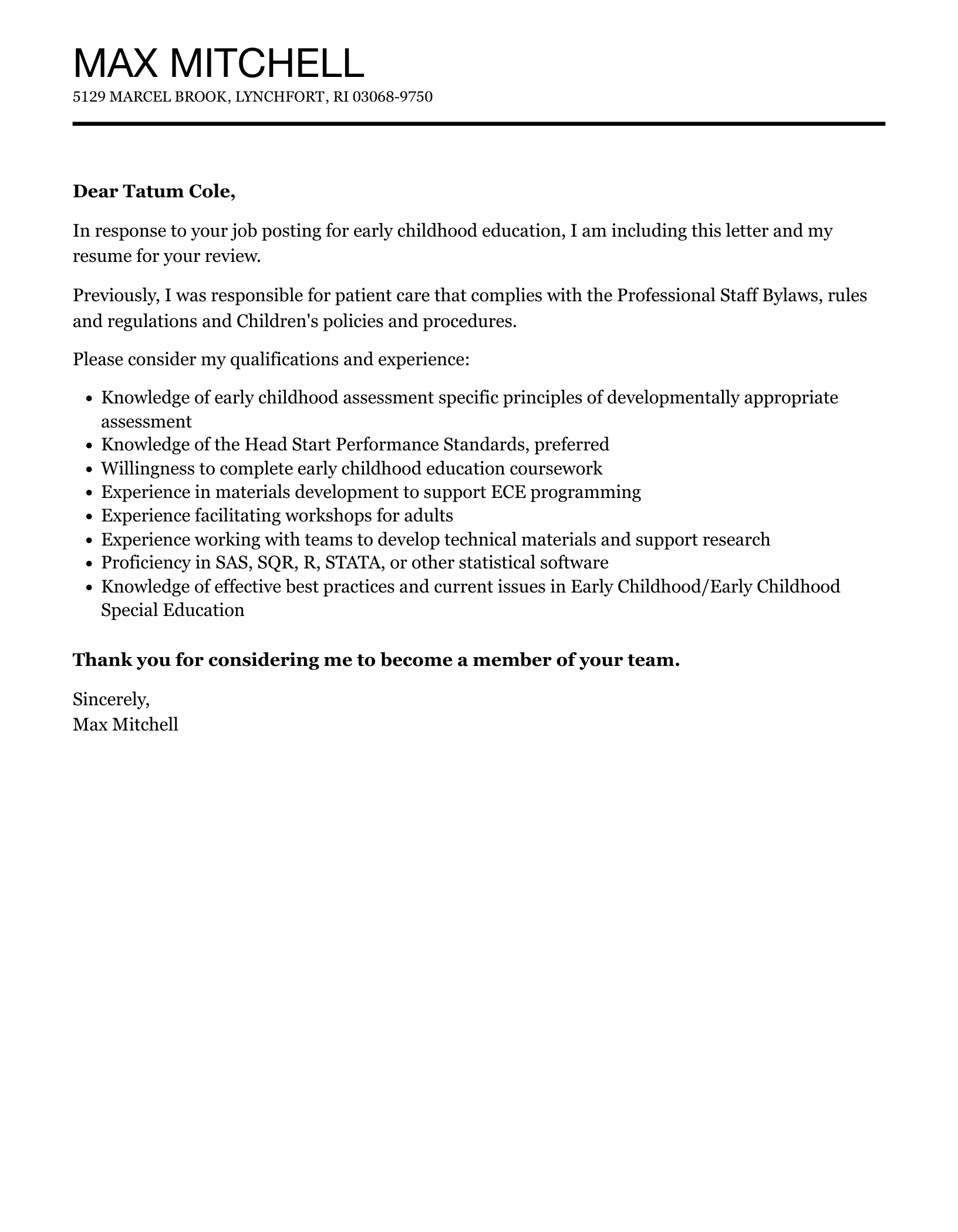 Early Childhood Education Cover Letter Velvet Jobs Early Childhood Education Cover Letter Velvet Jobs