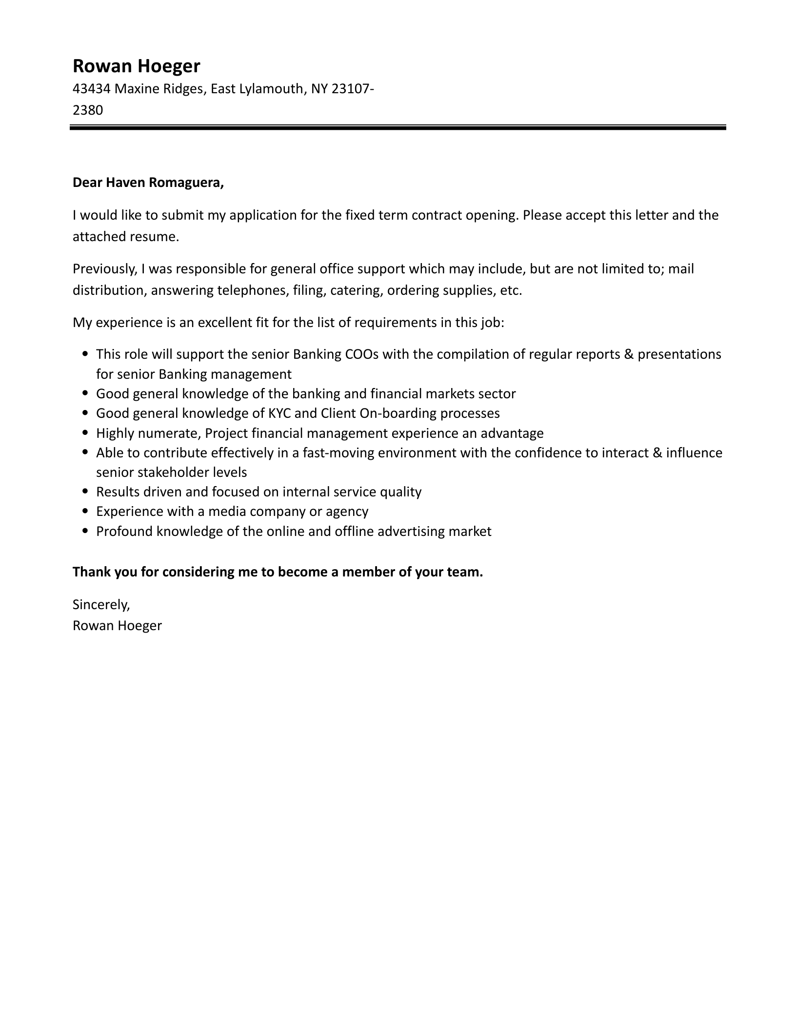 Contract Cover Letter LucasStpierre Blog