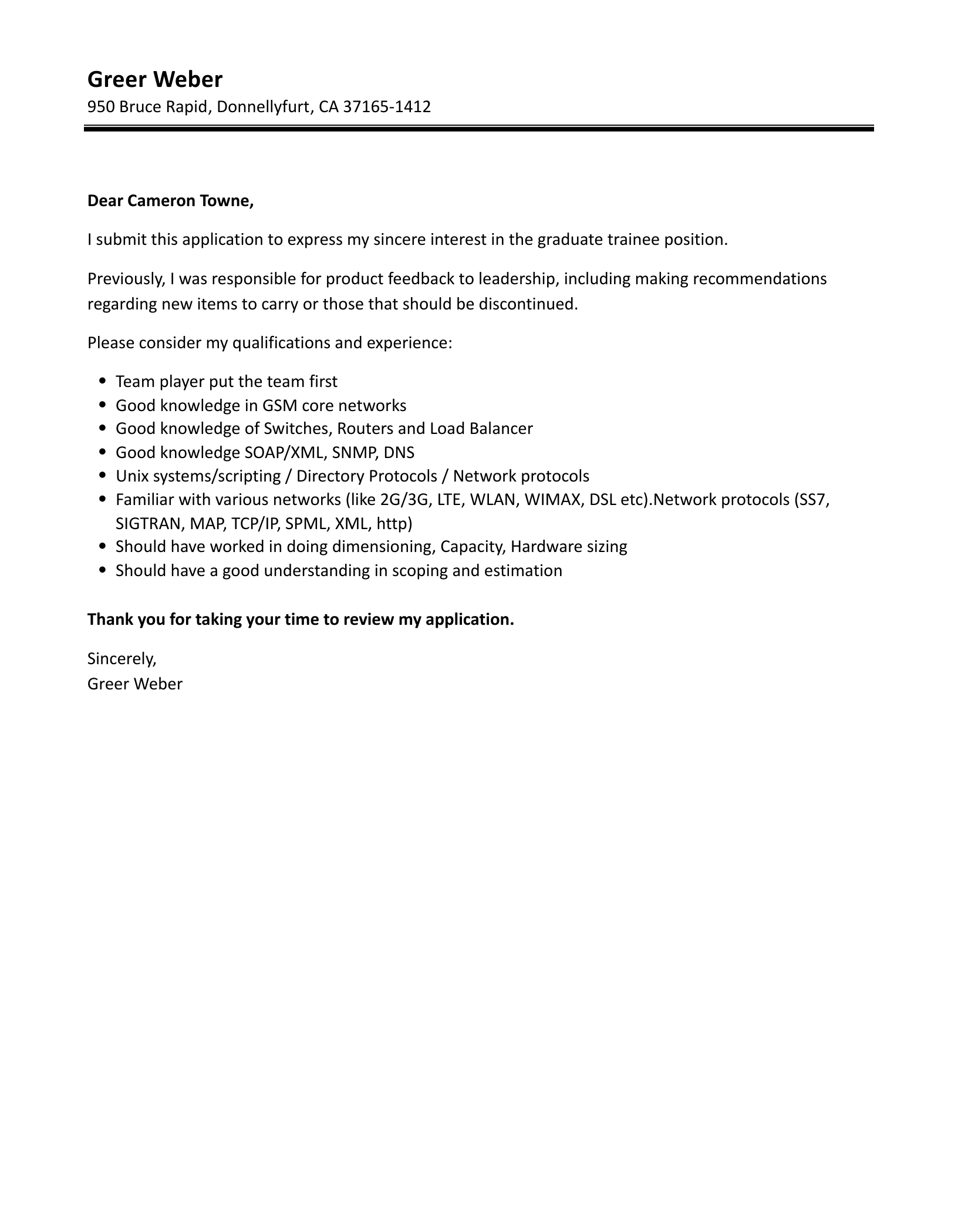 Graduate Trainee Cover Letter Velvet Jobs