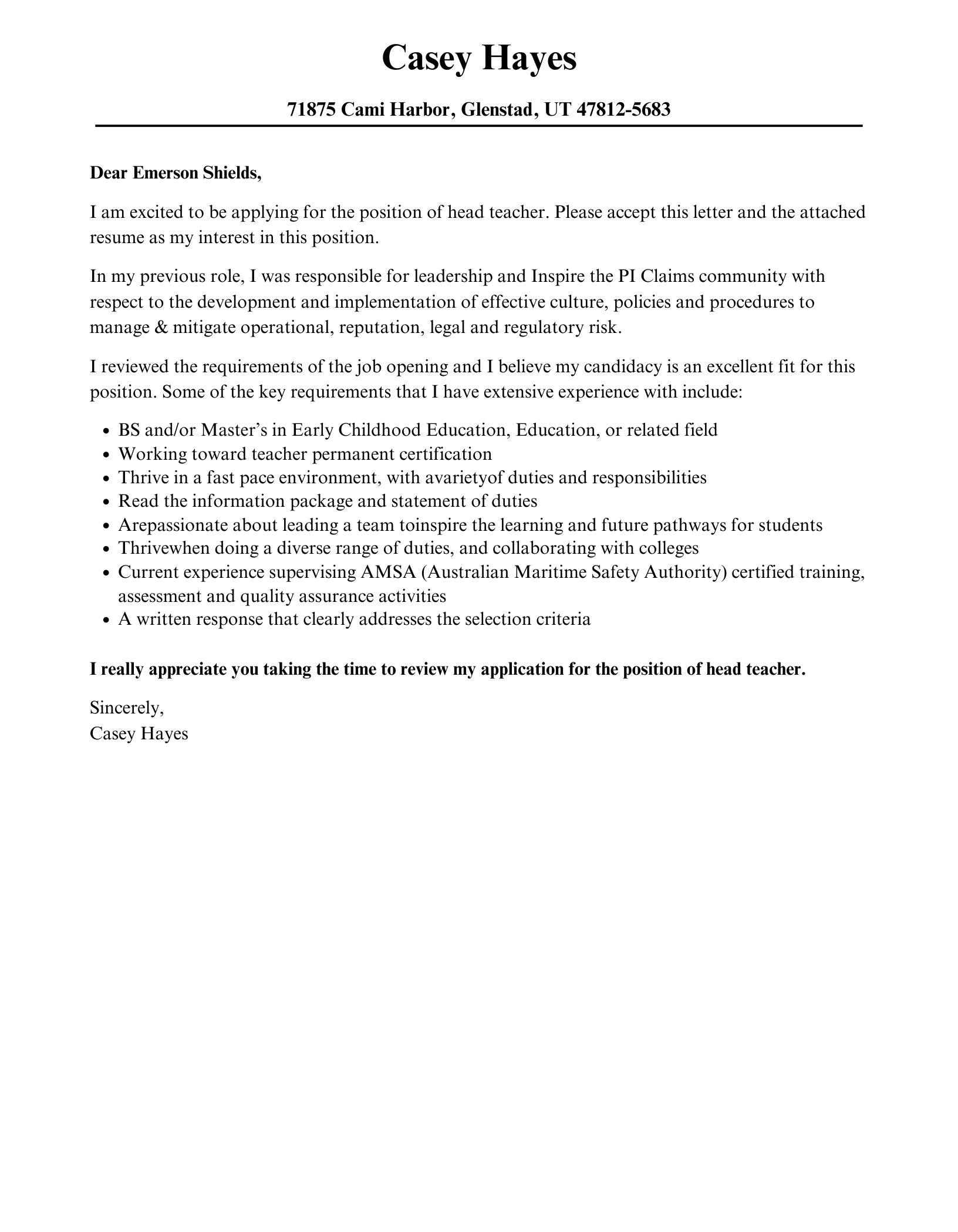 Teacher Cover Letter Examples Graphic Designer Description For Resume 