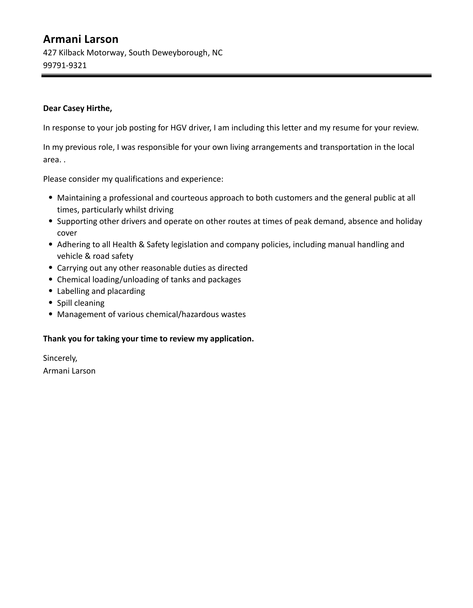 HGV Driver Cover Letter Velvet Jobs HGV Driver Cover Letter Velvet Jobs