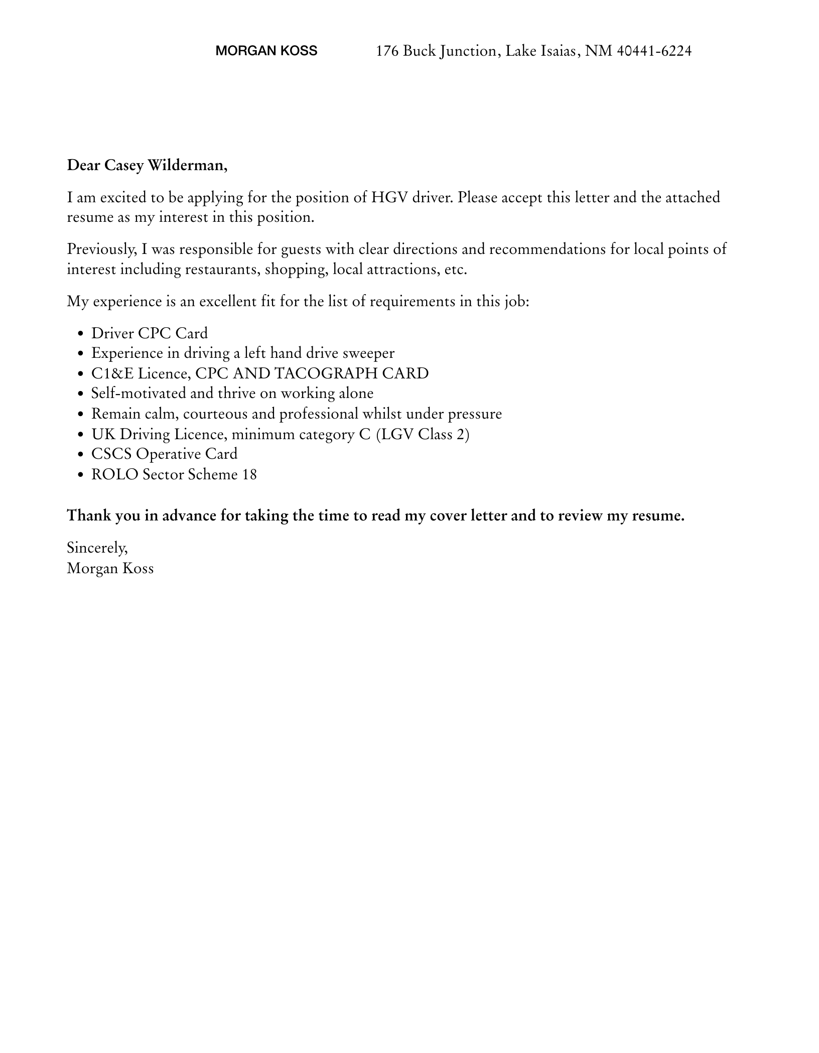 HGV Driver Cover Letter Velvet Jobs HGV Driver Cover Letter Velvet Jobs