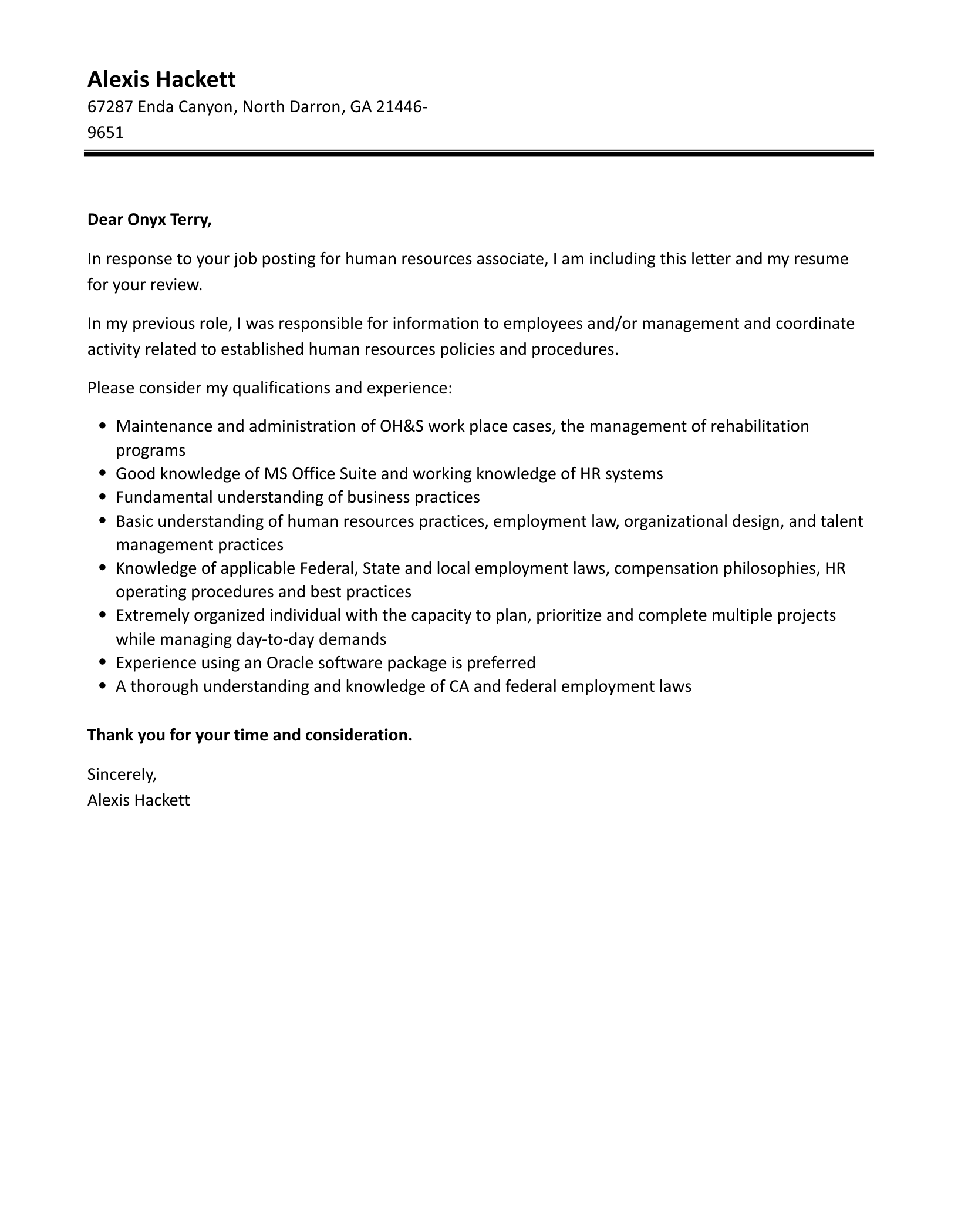 Human Resources Associate Cover Letter Velvet Jobs