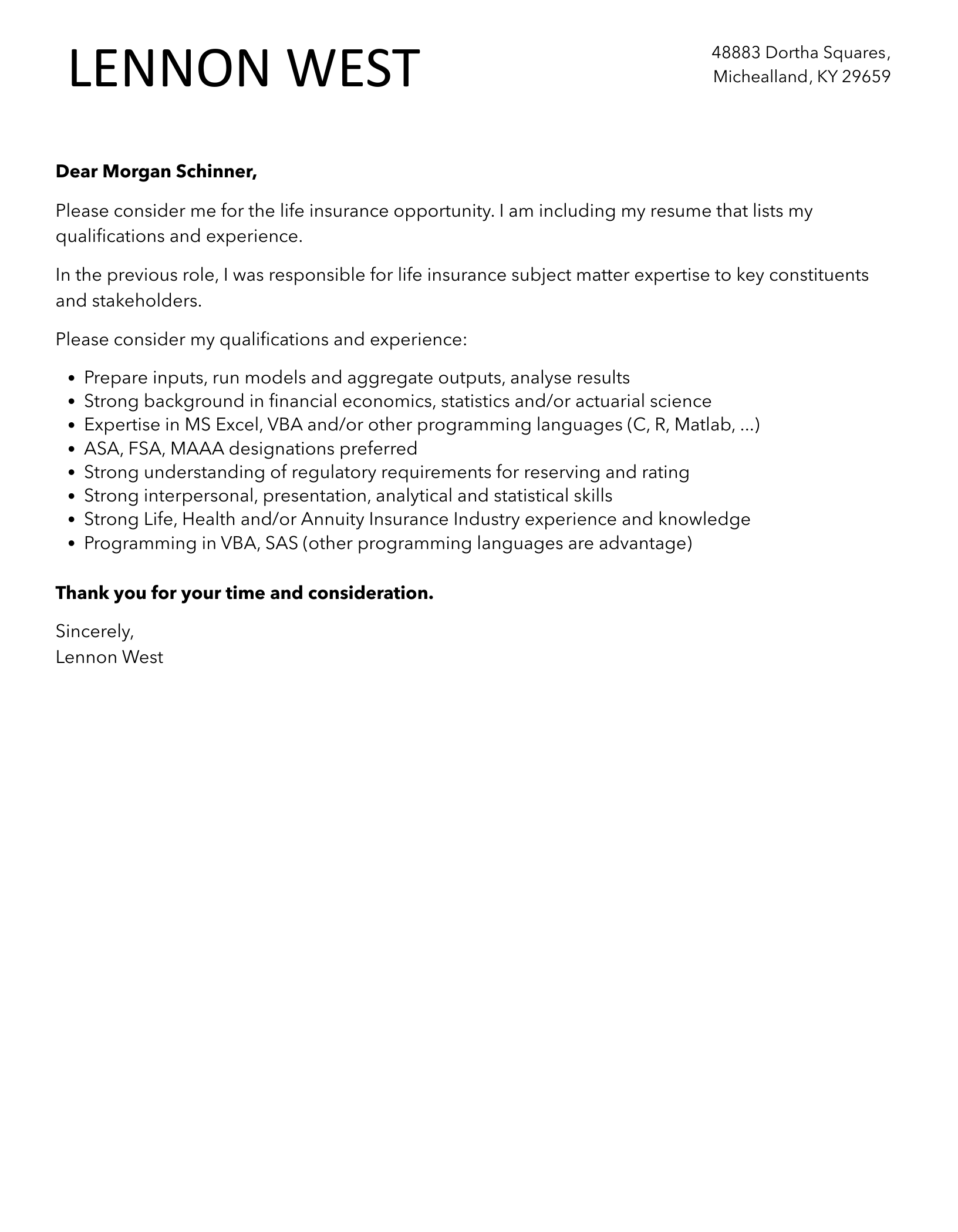 Life Insurance Cover Letter Velvet Jobs