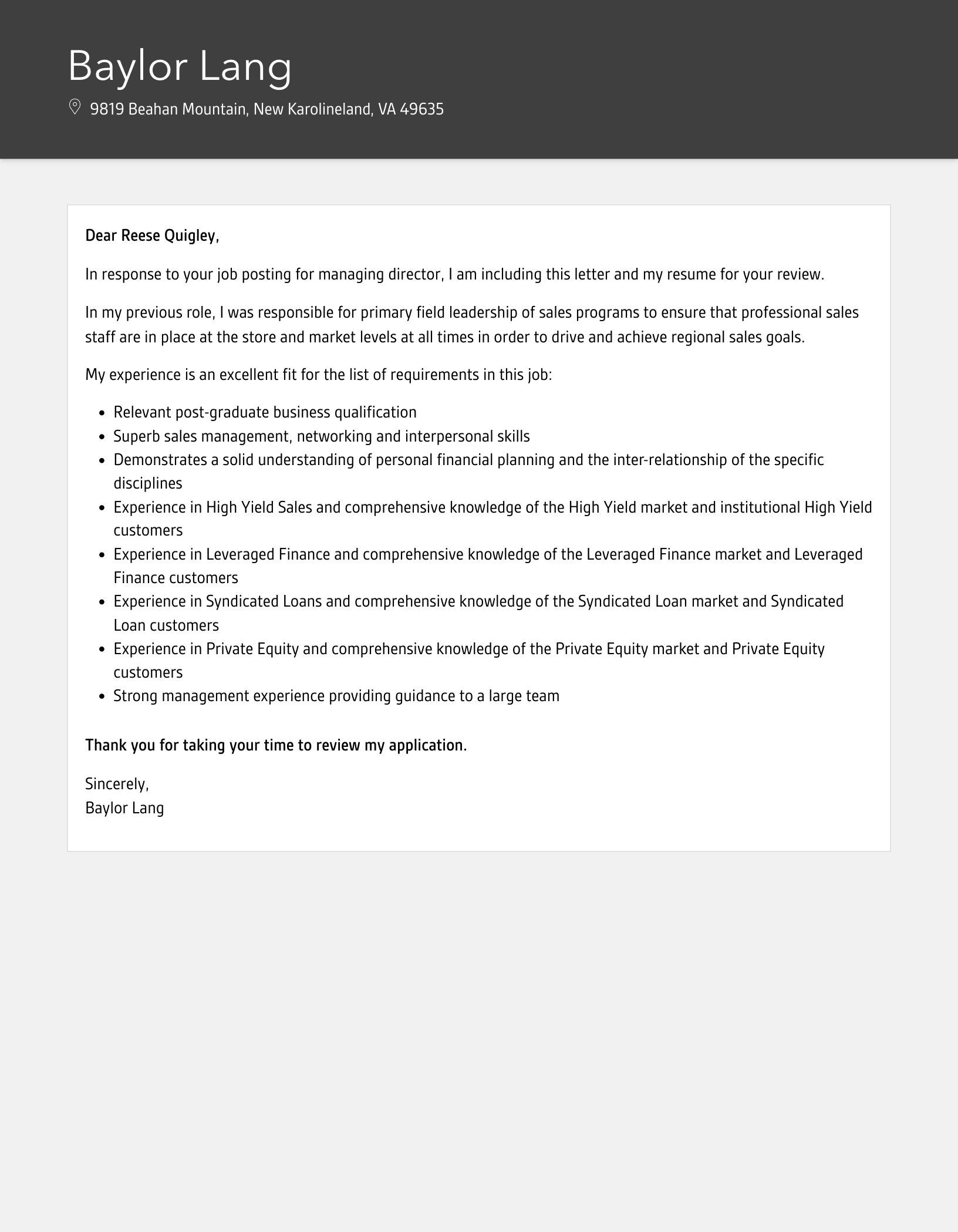 Managing Director Cover Letter Velvet Jobs Managing Director Cover Letter Velvet Jobs