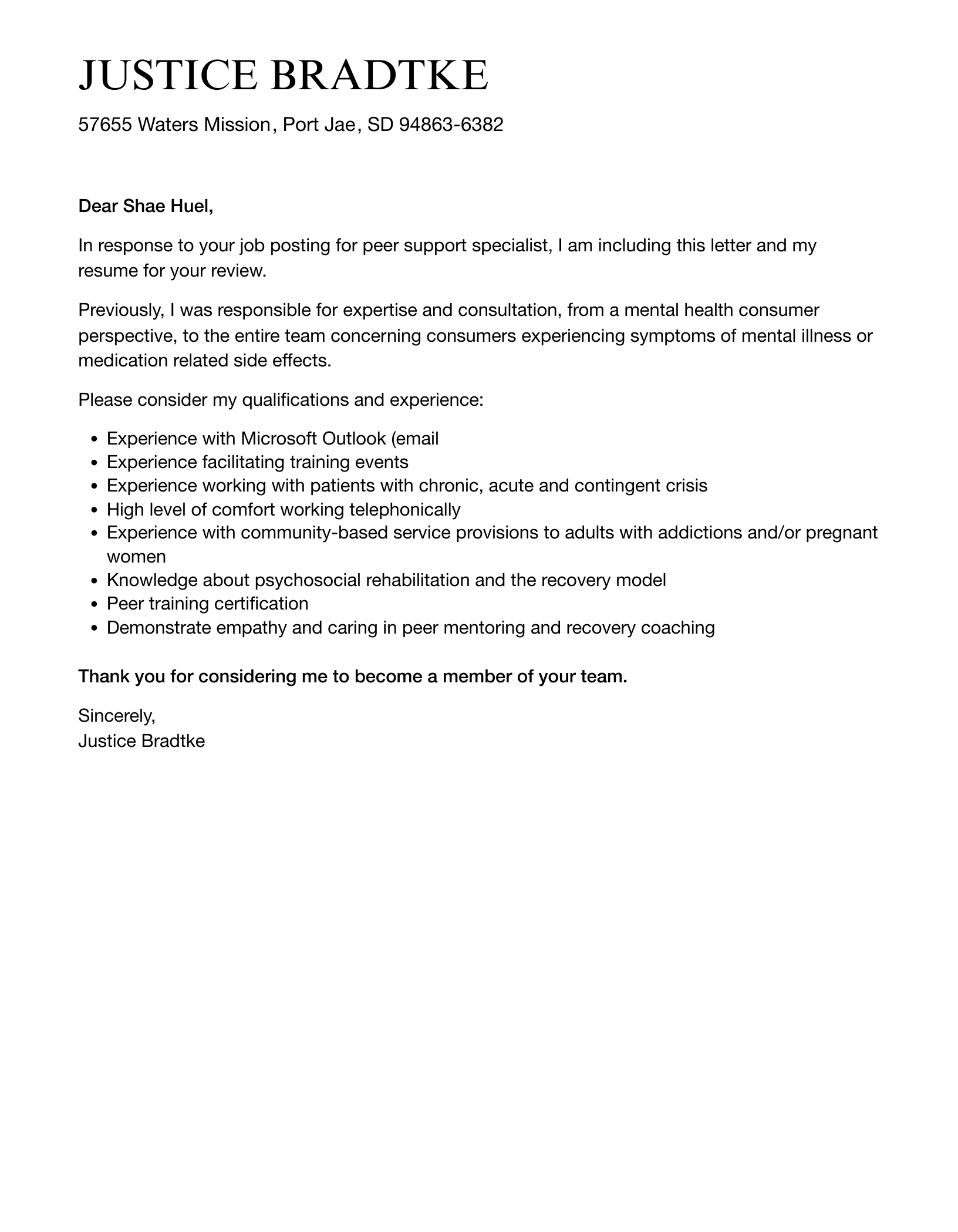 Peer Support Specialist Cover Letter Velvet Jobs Peer Support Specialist Cover Letter Velvet Jobs