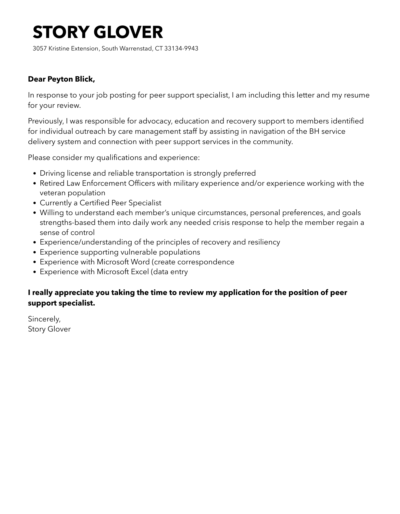 Peer Support Specialist Cover Letter Velvet Jobs Peer Support Specialist Cover Letter Velvet Jobs