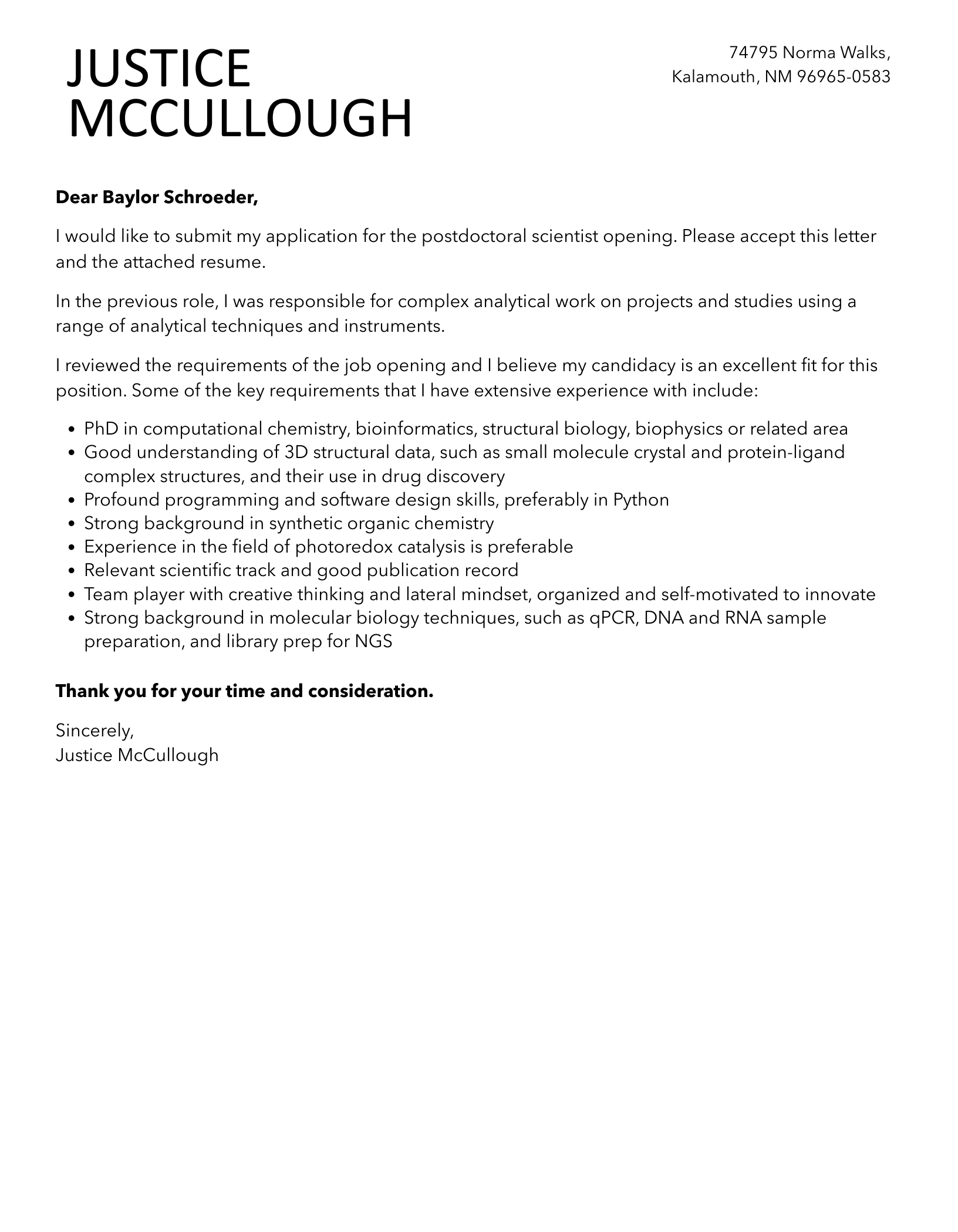 Postdoctoral Scientist Cover Letter Velvet Jobs