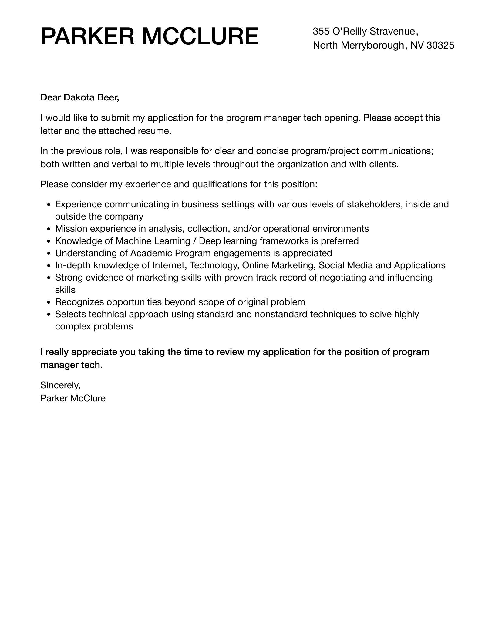 Program Manager Tech Cover Letter Velvet Jobs Program Manager Tech Cover Letter Velvet Jobs
