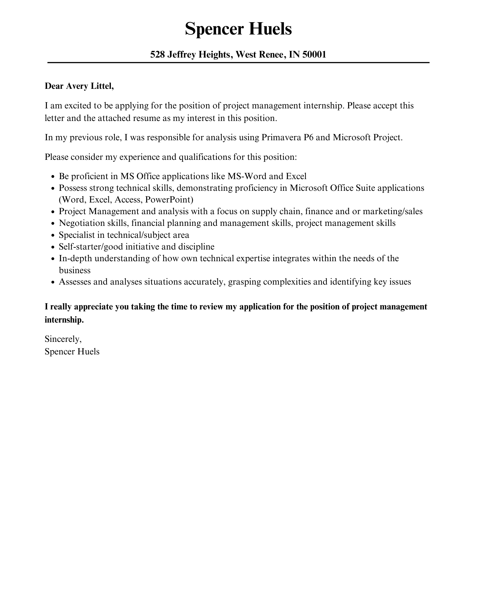Project Management Internship Cover Letter Velvet Jobs Project Management Internship Cover Letter Velvet Jobs