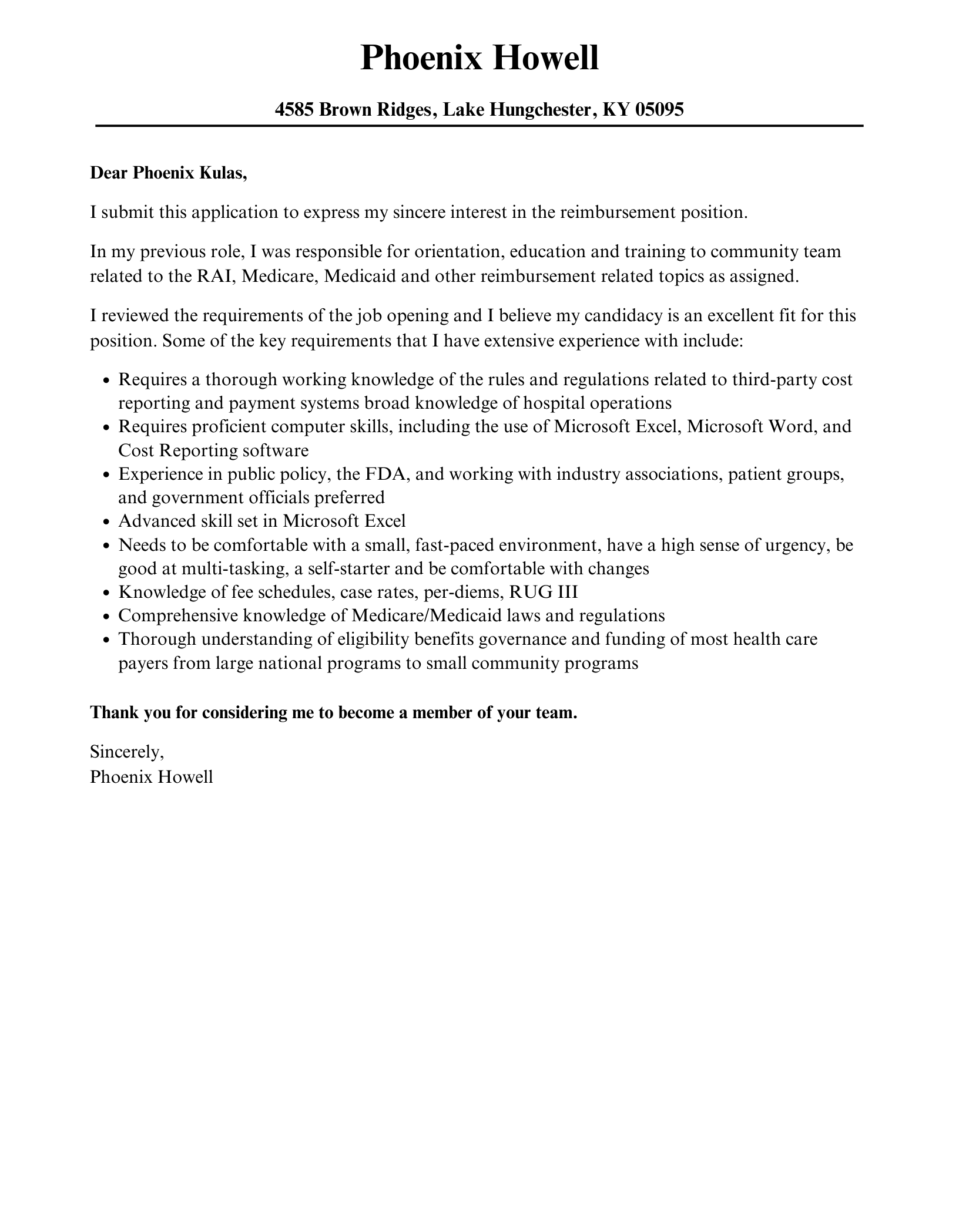 Reimbursement Cover Letter Velvet Jobs