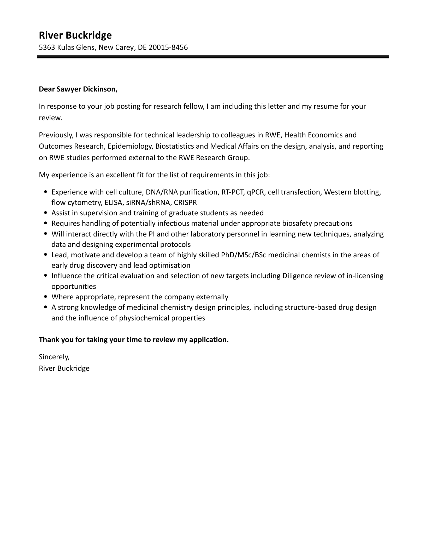 Research Fellow Cover Letter Velvet Jobs