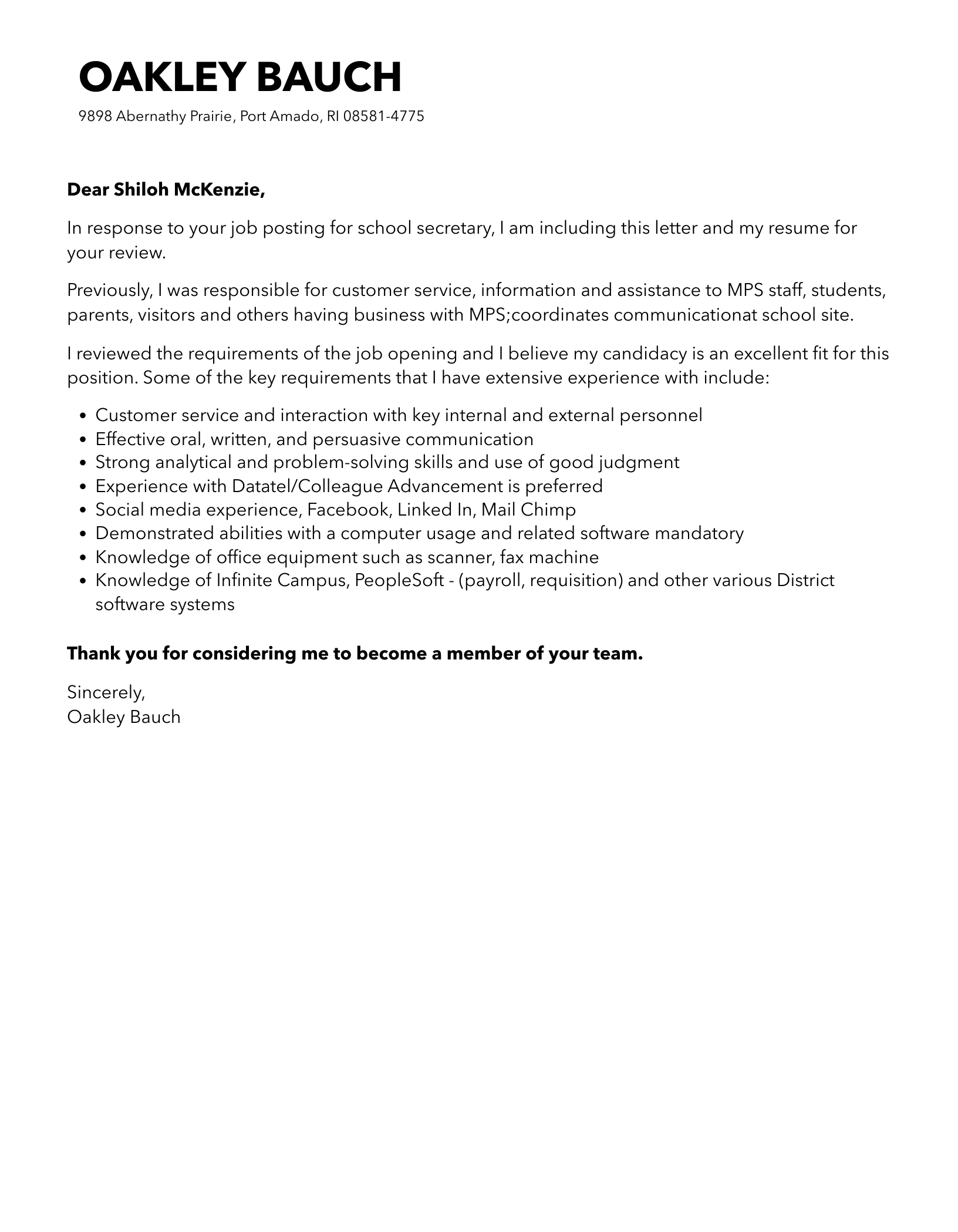 School Secretary Cover Letter Velvet Jobs