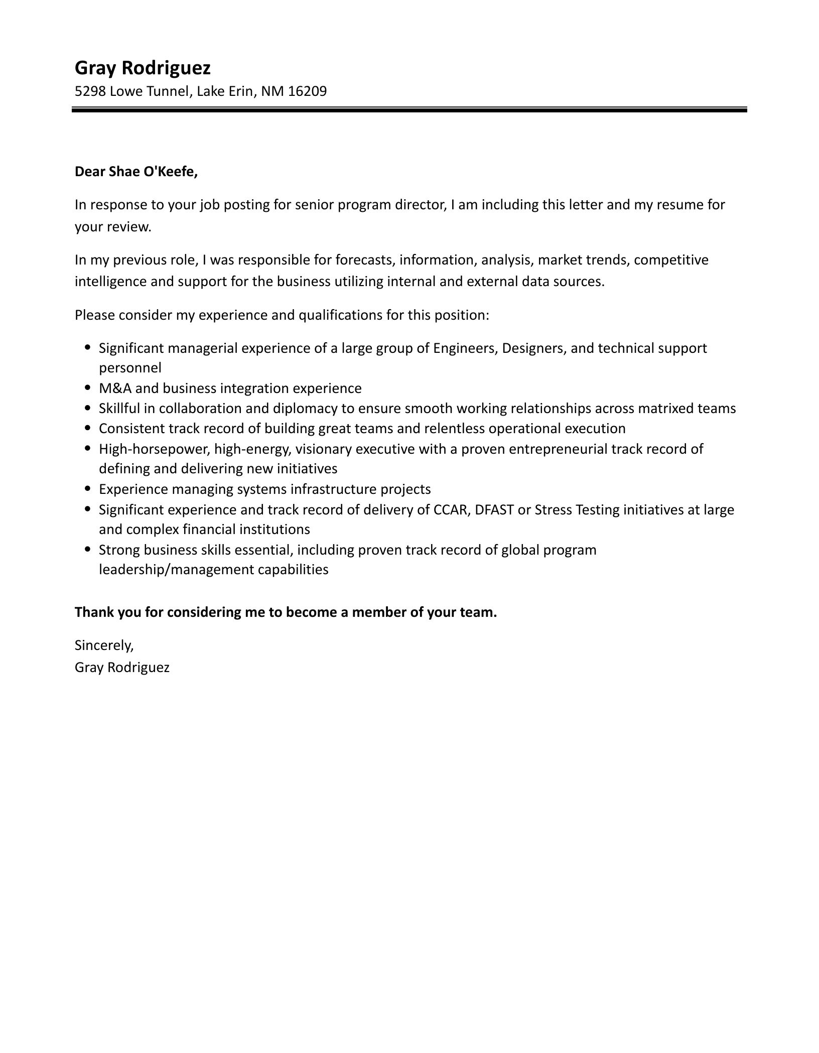 Senior Program Director Cover Letter Velvet Jobs