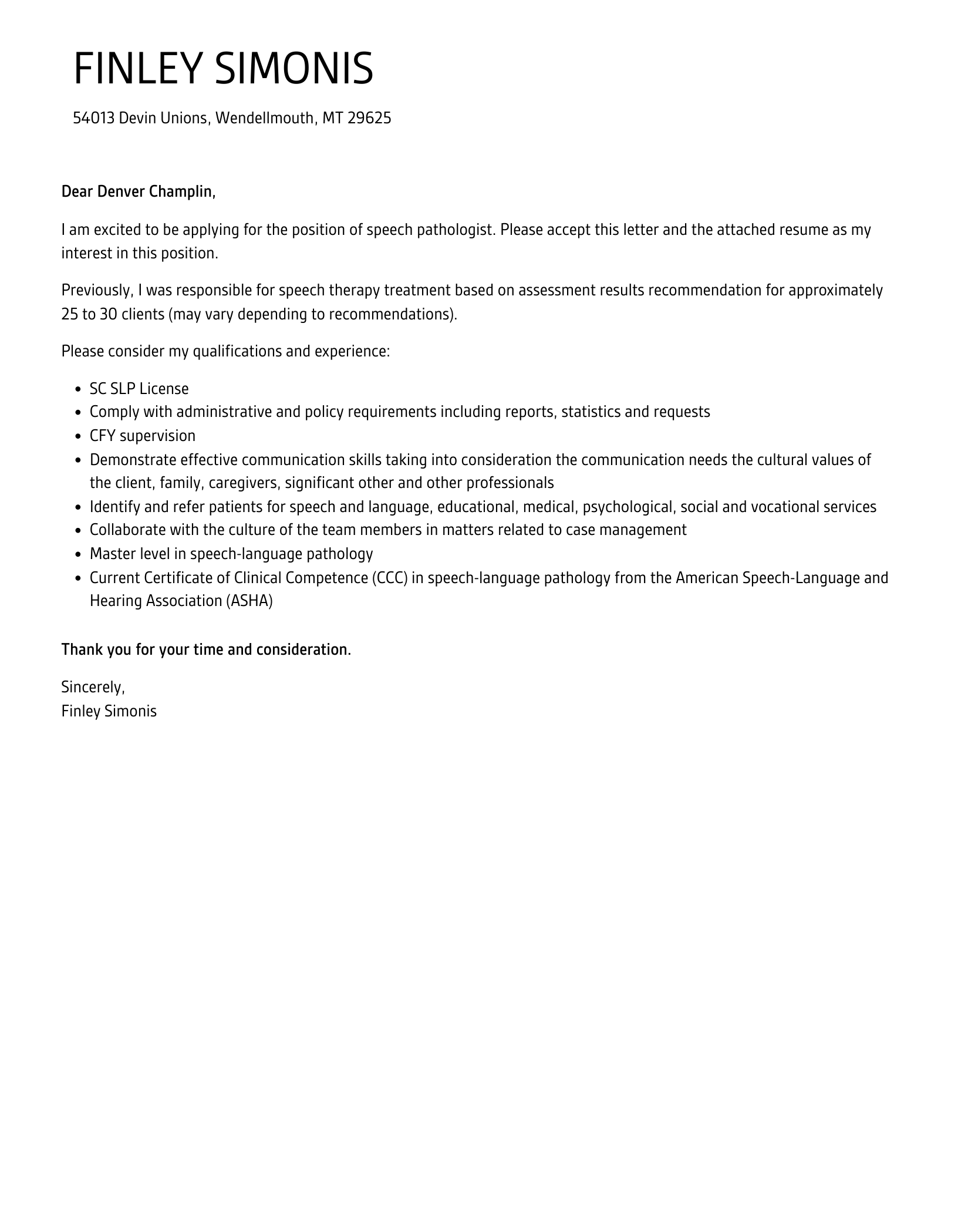 Speech Pathologist Cover Letter Velvet Jobs Speech Pathologist Cover Letter Velvet Jobs