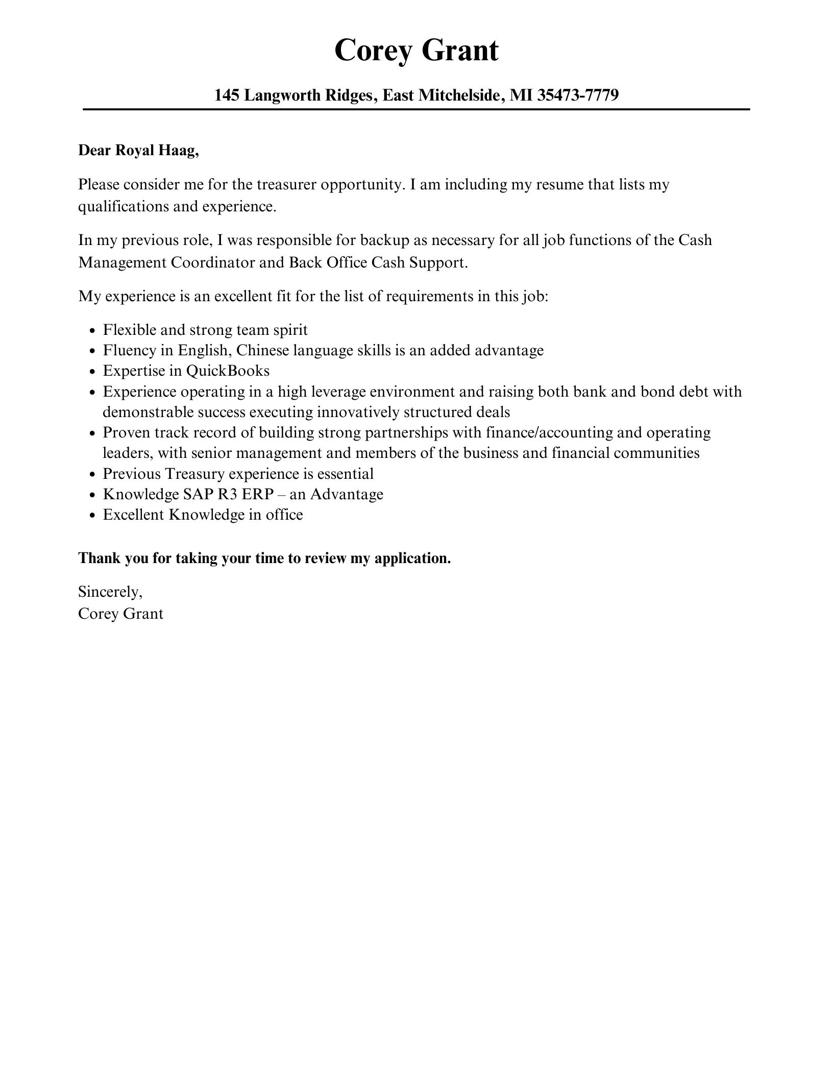 Treasurer Cover Letter Velvet Jobs Treasurer Cover Letter Velvet Jobs