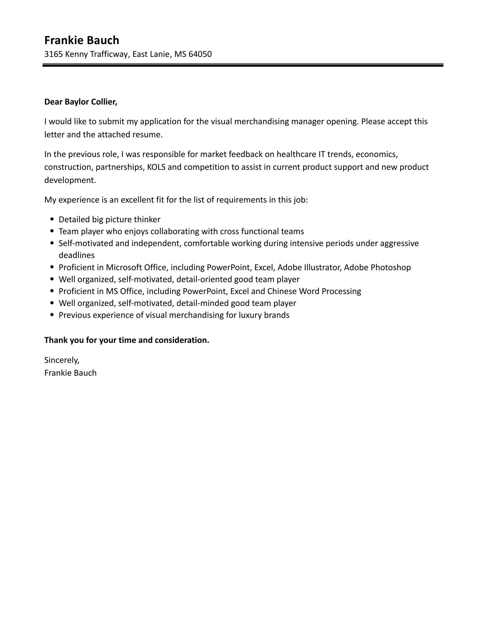Visual Merchandising Manager Cover Letter Velvet Jobs Visual Merchandising Manager Cover Letter Velvet Jobs
