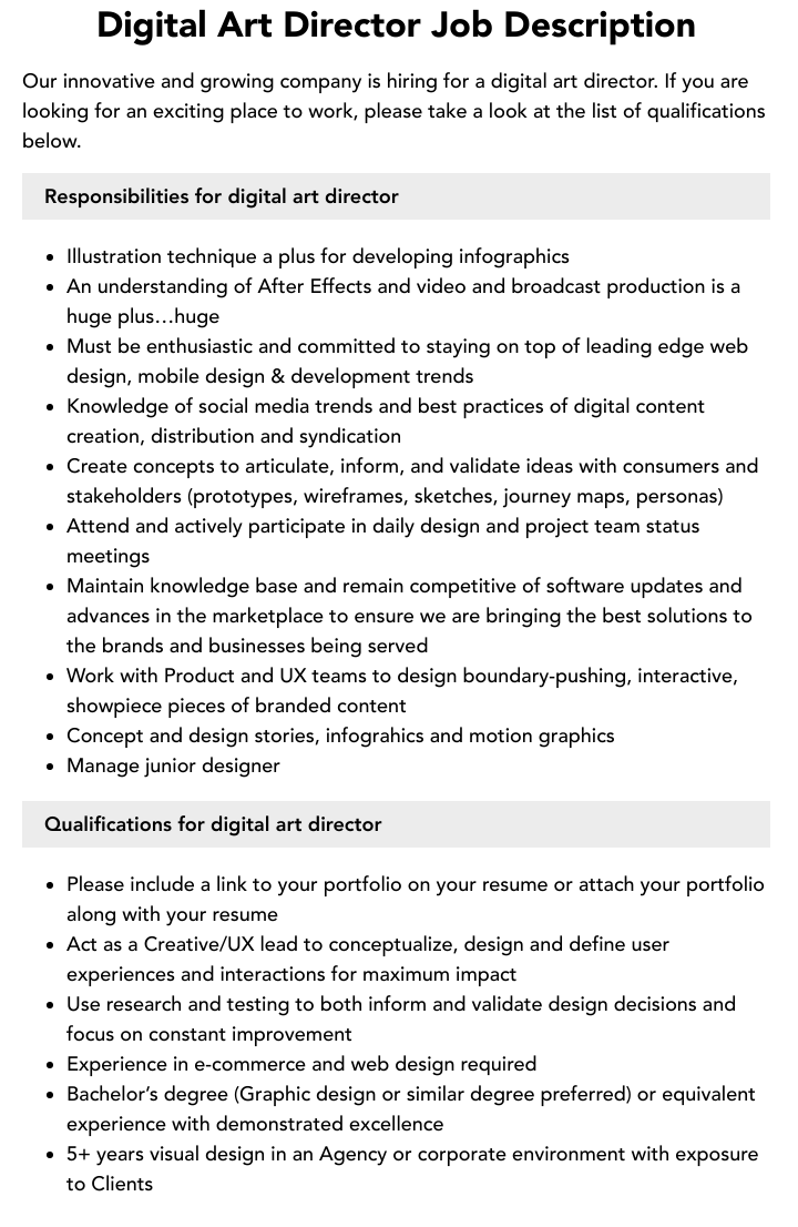 Digital Art Director Job Description Velvet Jobs Rpgcompany Digital Art Director Job Description Velvet Jobs Rpgcompany