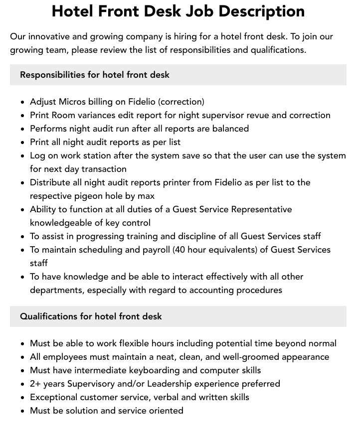 Hotel Front Desk Shift Scheduler