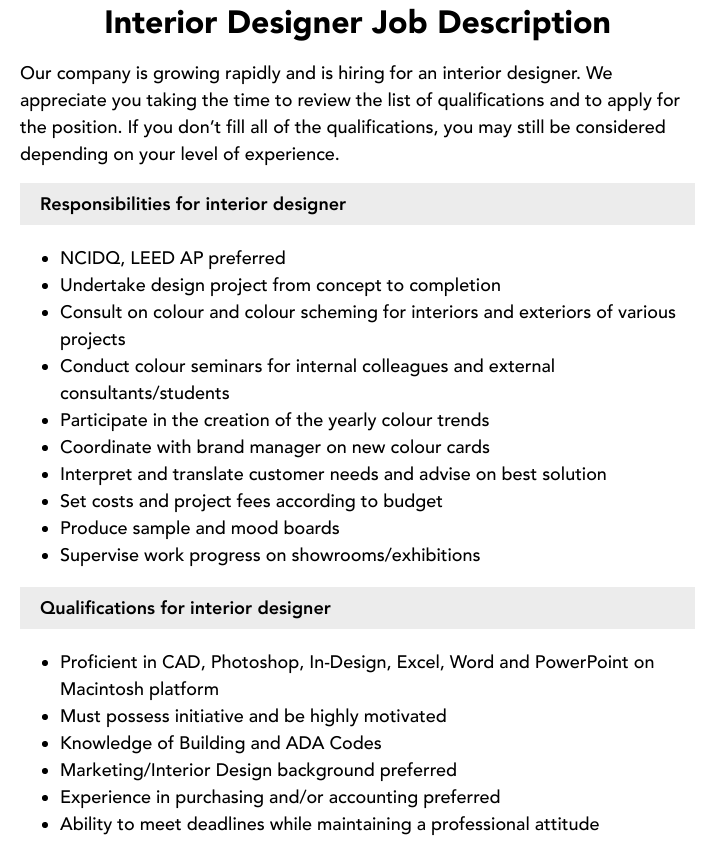 What Is An Interior Designer Job Description Billingsblessingbags