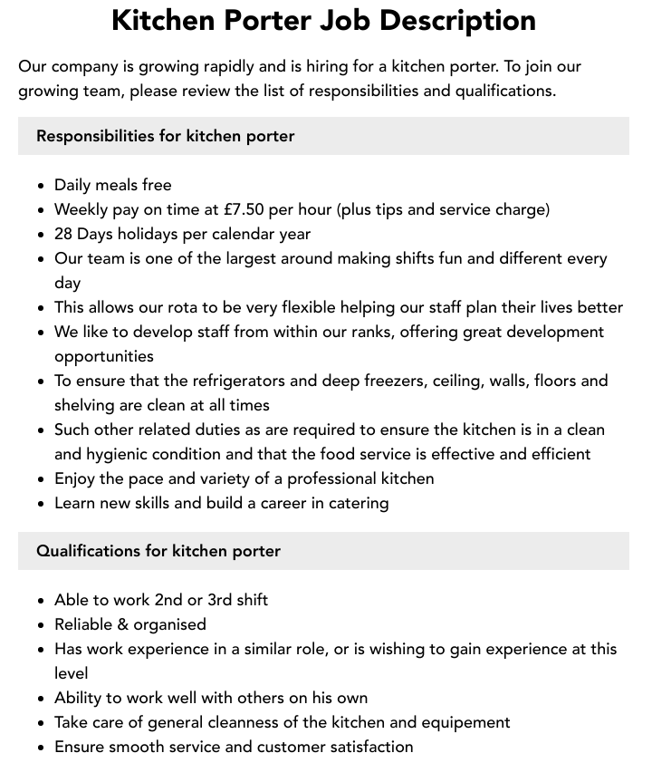 Porter Job Description Restaurant Immoderate Profile Picture Gallery Porter Job Description Restaurant Immoderate Profile Picture Gallery