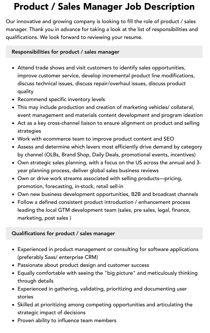 What Are The Roles And Responsibilities Of A Sales Manager