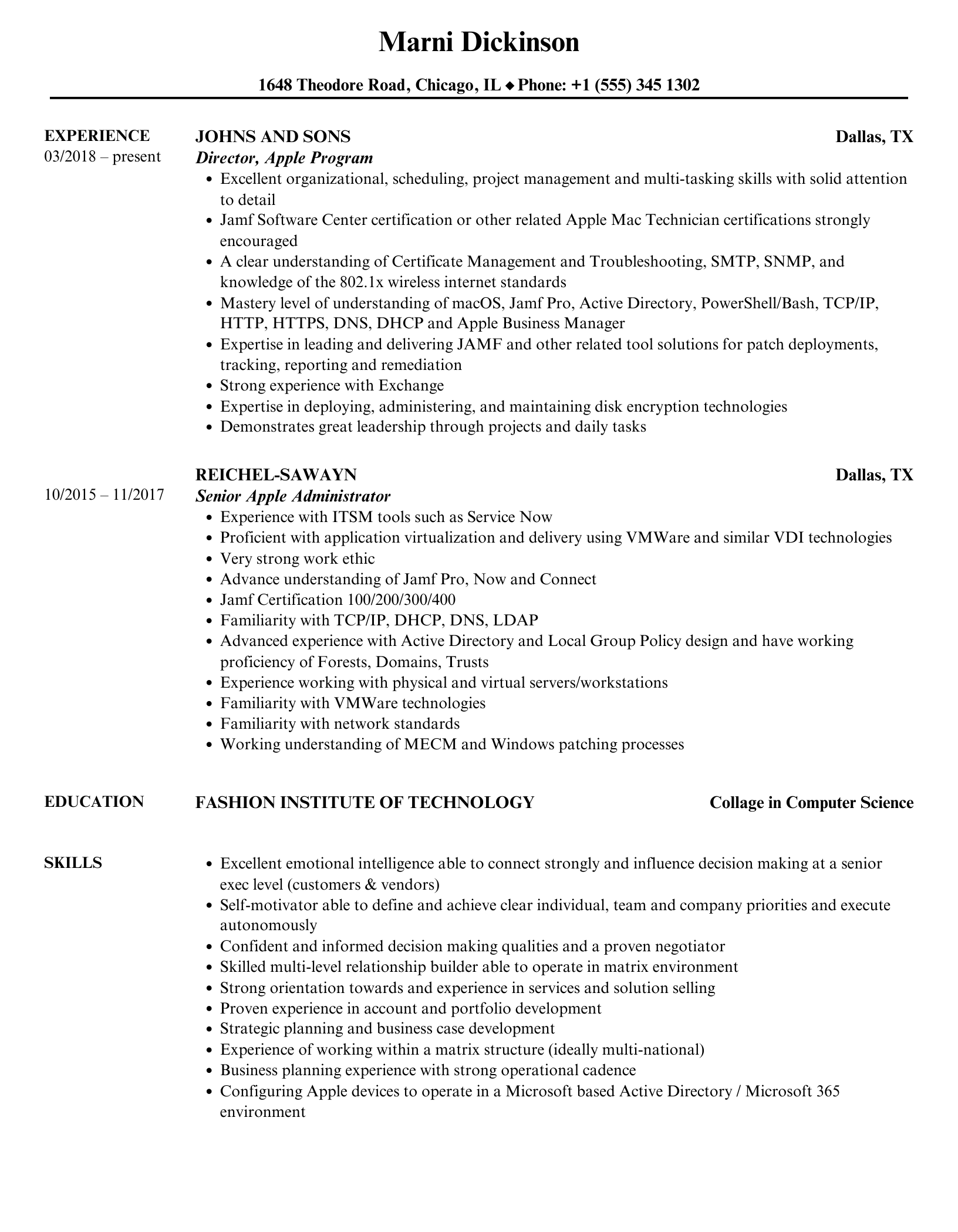 Apple Resume Samples Velvet Jobs