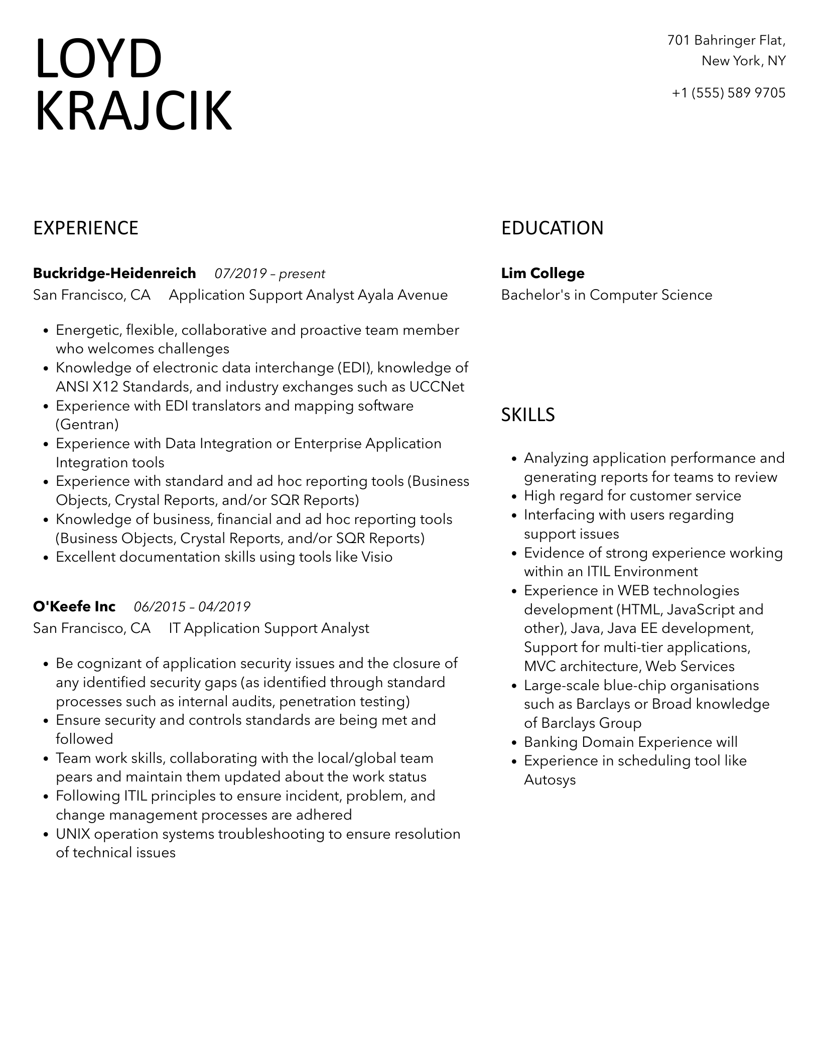 Application Support Analyst Resume Samples Velvet Jobs