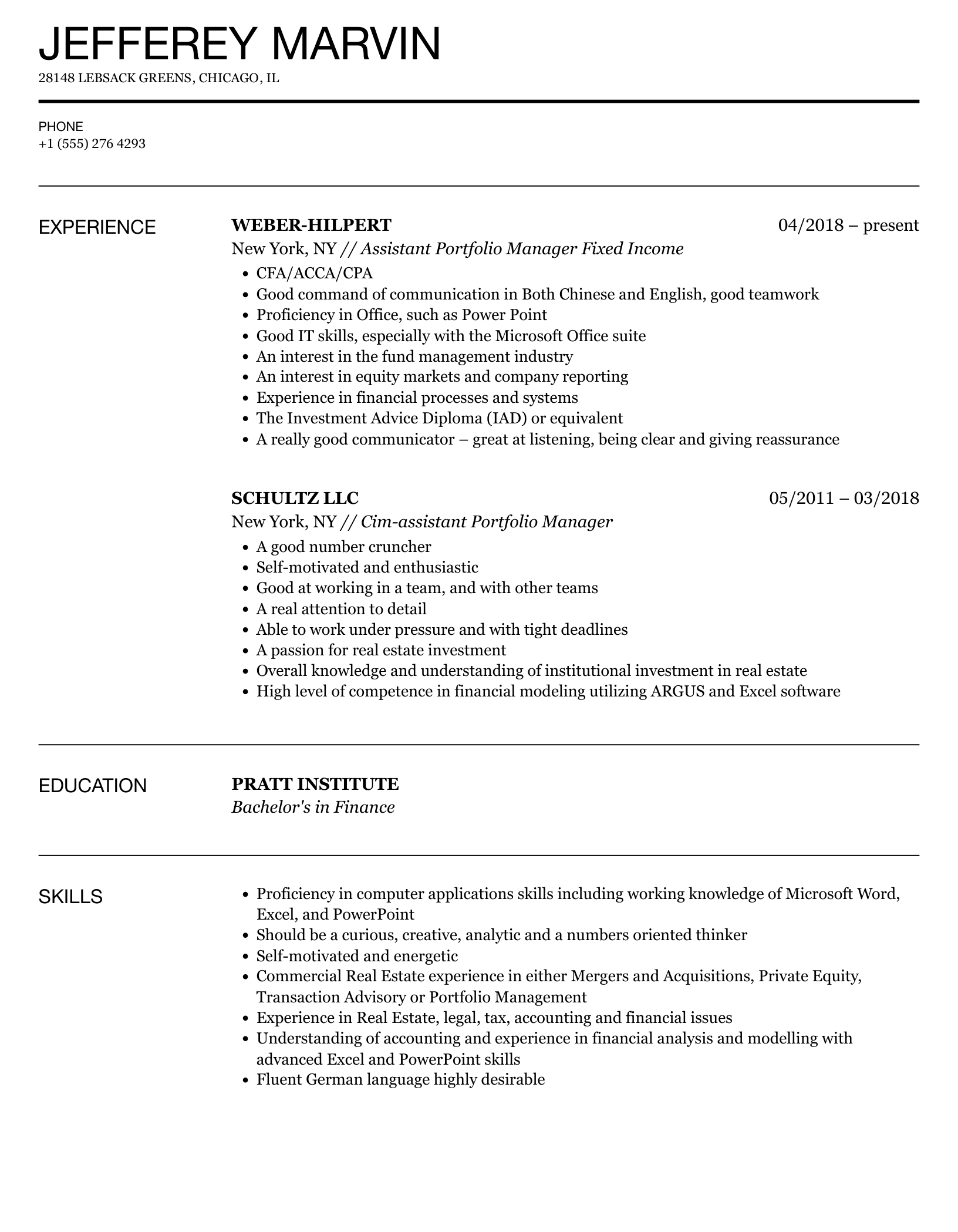 Assistant Portfolio Manager Resume Samples Velvet Jobs Assistant Portfolio Manager Resume Samples Velvet Jobs