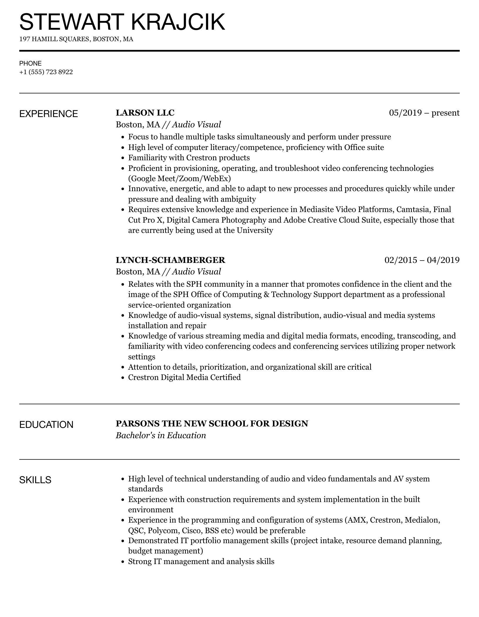 Audio Visual Resume Historywithsanskarandbardan