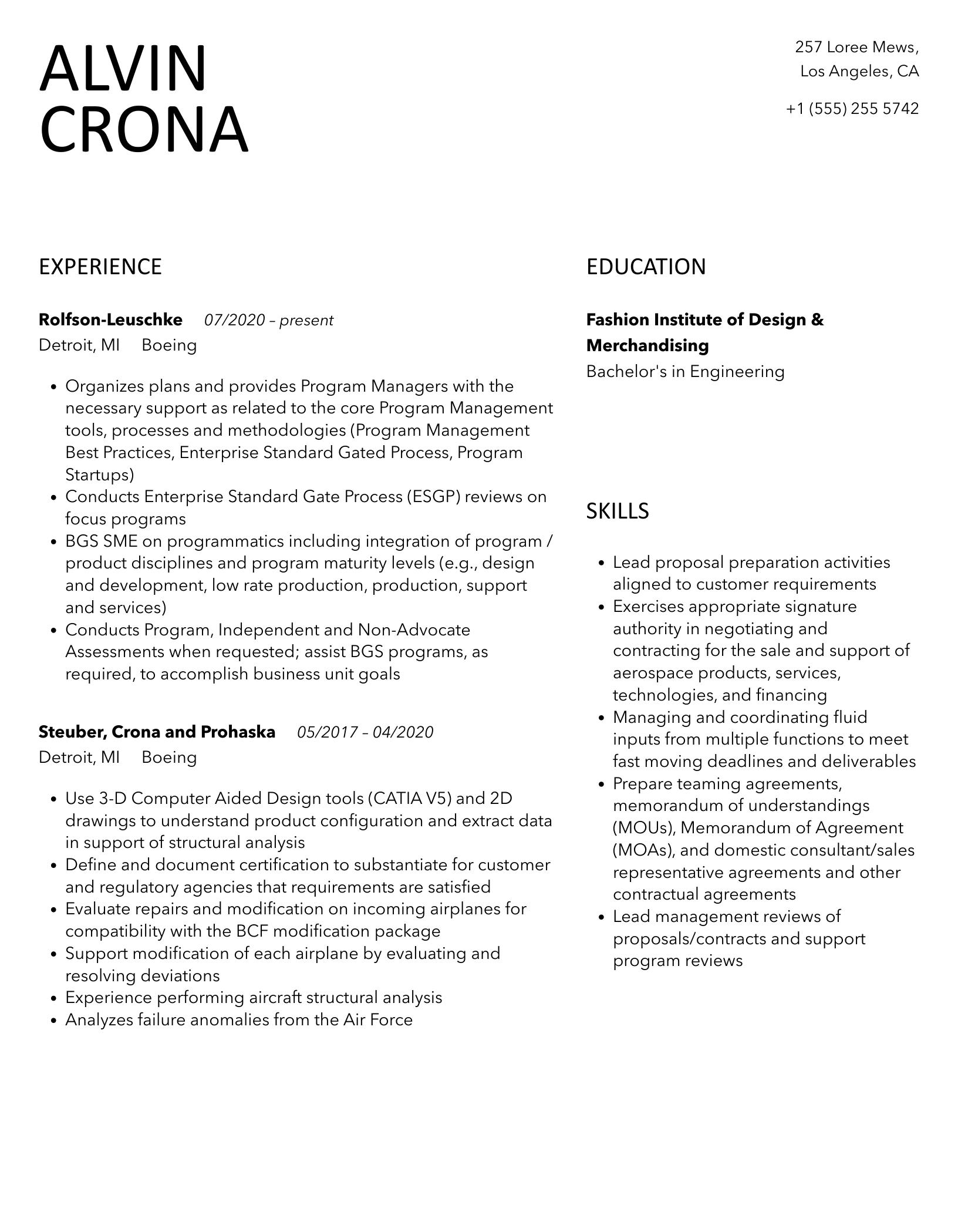 Boeing Resume Samples Velvet Jobs