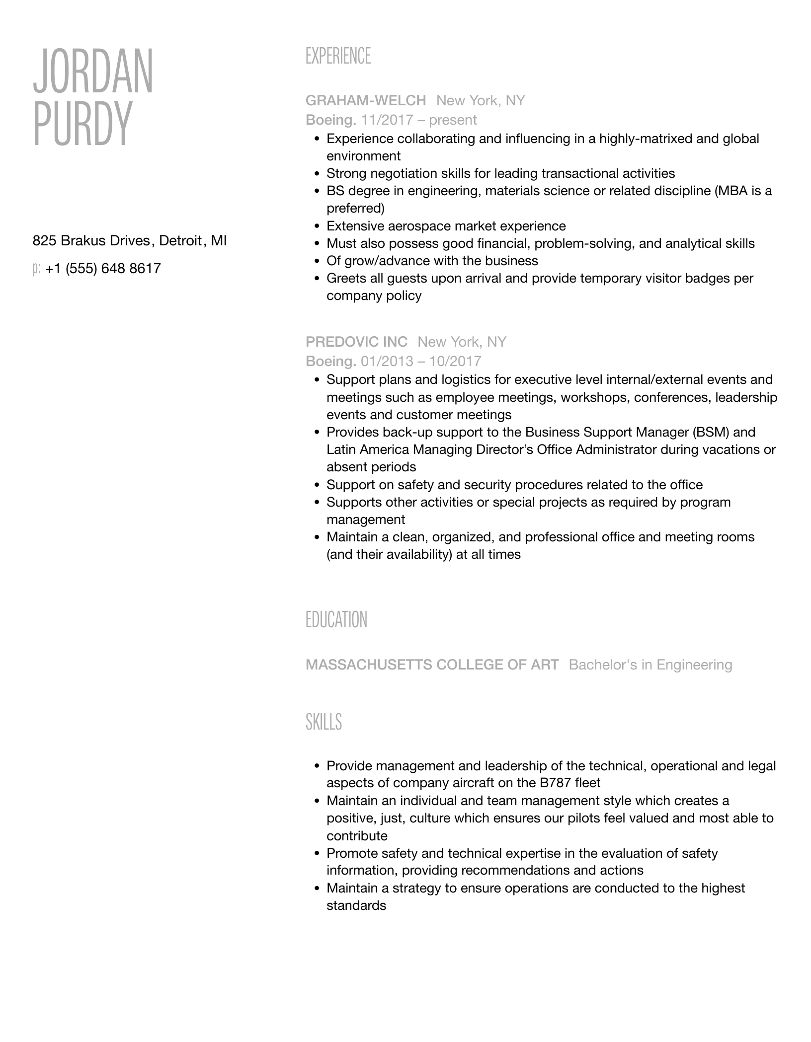 Boeing Resume Samples Velvet Jobs